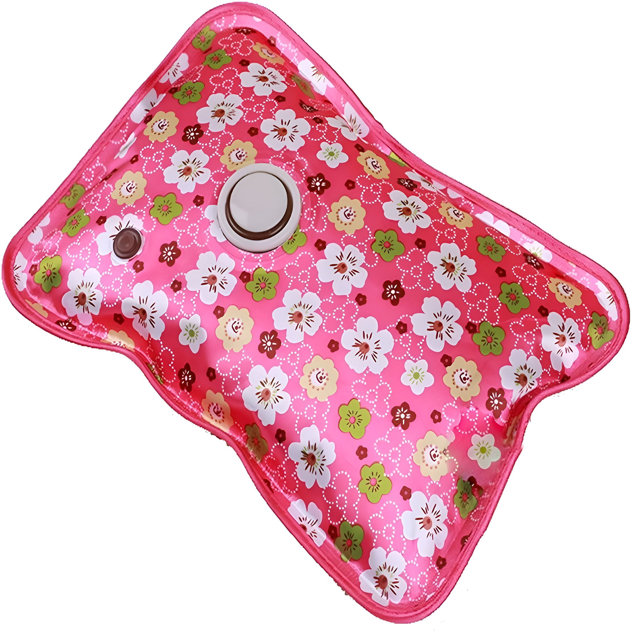 HIBIBUD Electric Hot Water Bottle Flower Pattern Stomach Warmer Sealed ...