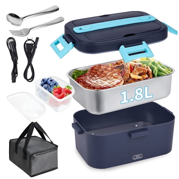HIBIBUD Electric Lunch Box Food Heater,80W Heated Lunchbox for Adults ...