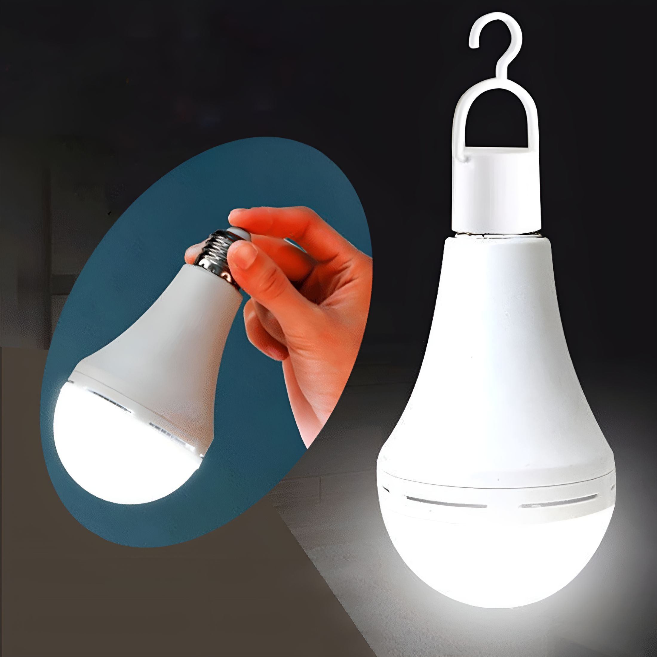 HIBIBUD Emergency Bulbs Rechargeable LED Light With Battery Backup LED ...