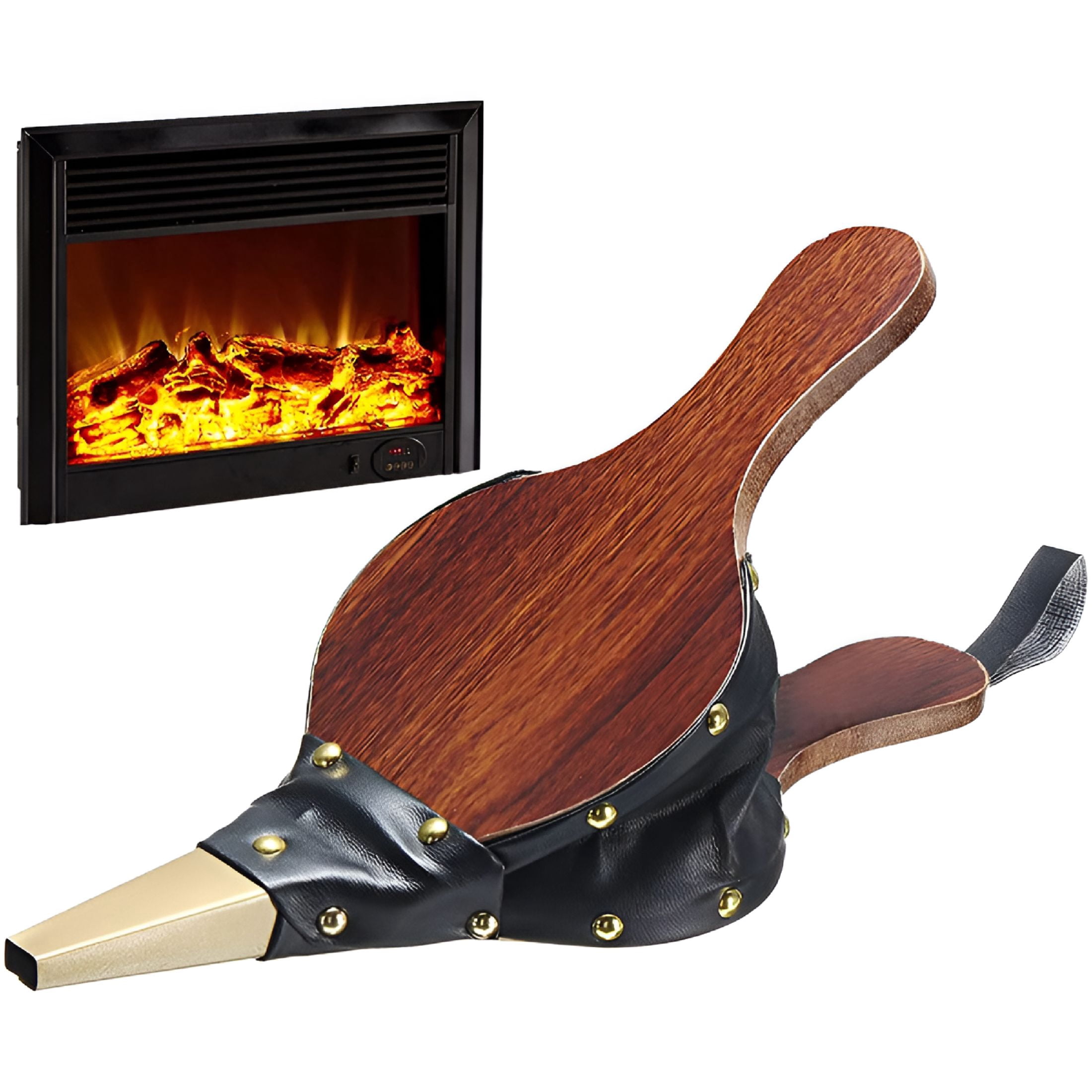 HIBIBUD Fireplace Bellows Vintage Wood Blower Indoor Fireplace Bellows ...