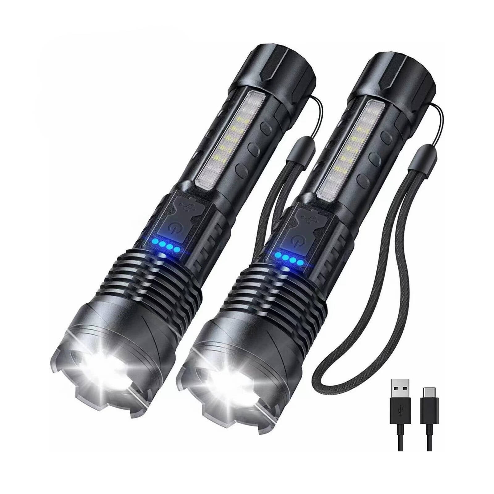 HIBIBUD Flashlight,Adjustable Focus Beam Flashlights High Lumens ...