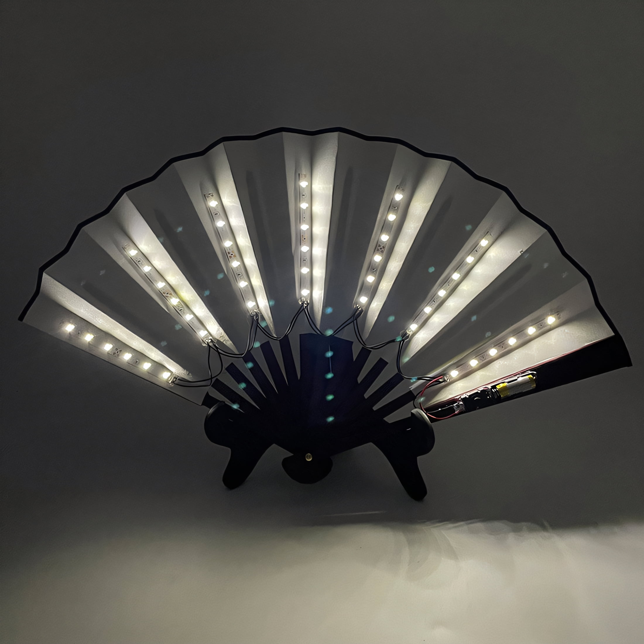 HIBIBUD Folding Fan Creative Glow Concept Large Hand Fans for Dance ...