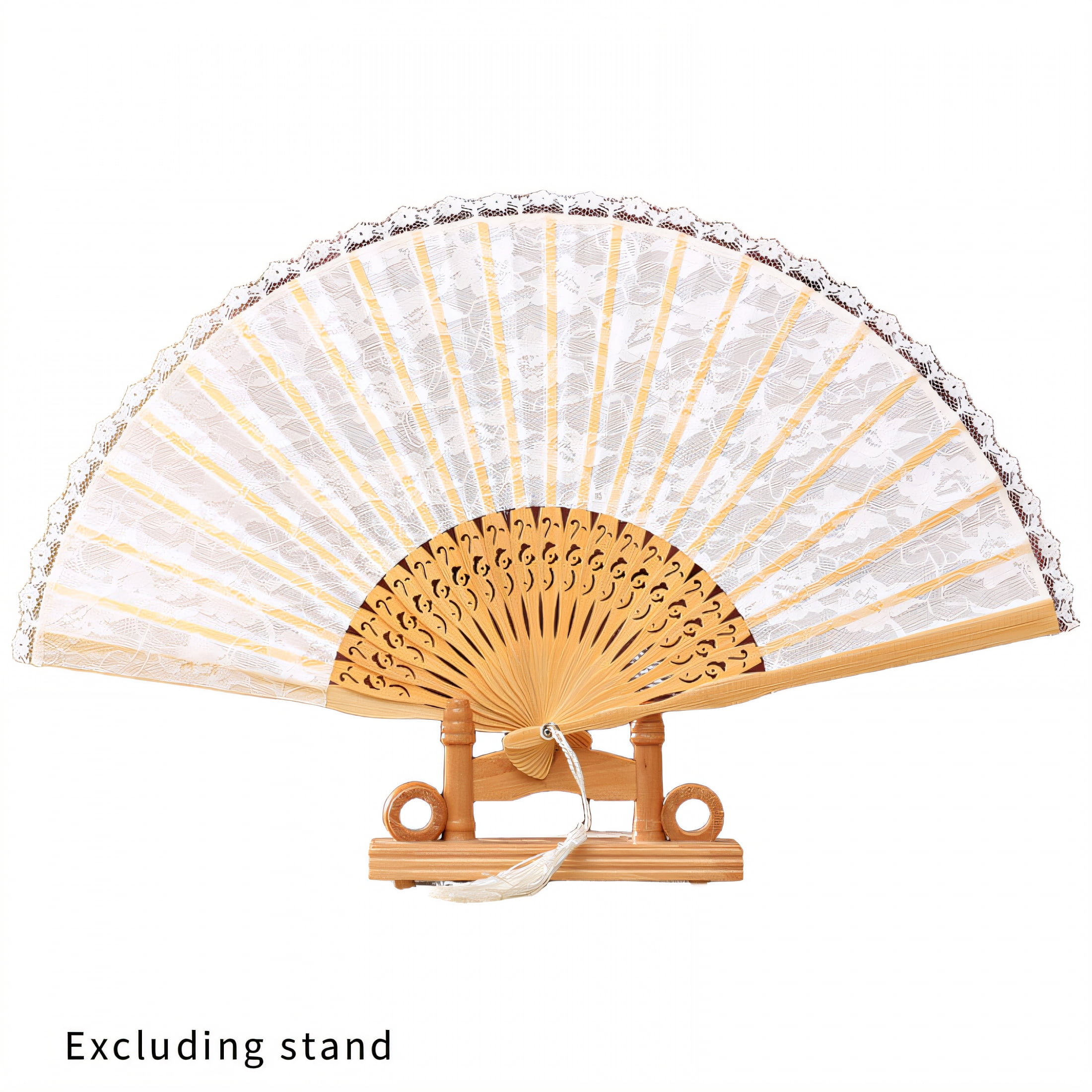 HIBIBUD Folding Fan Firm Plastic Frame Folding Fans Handheld Slick Fan ...