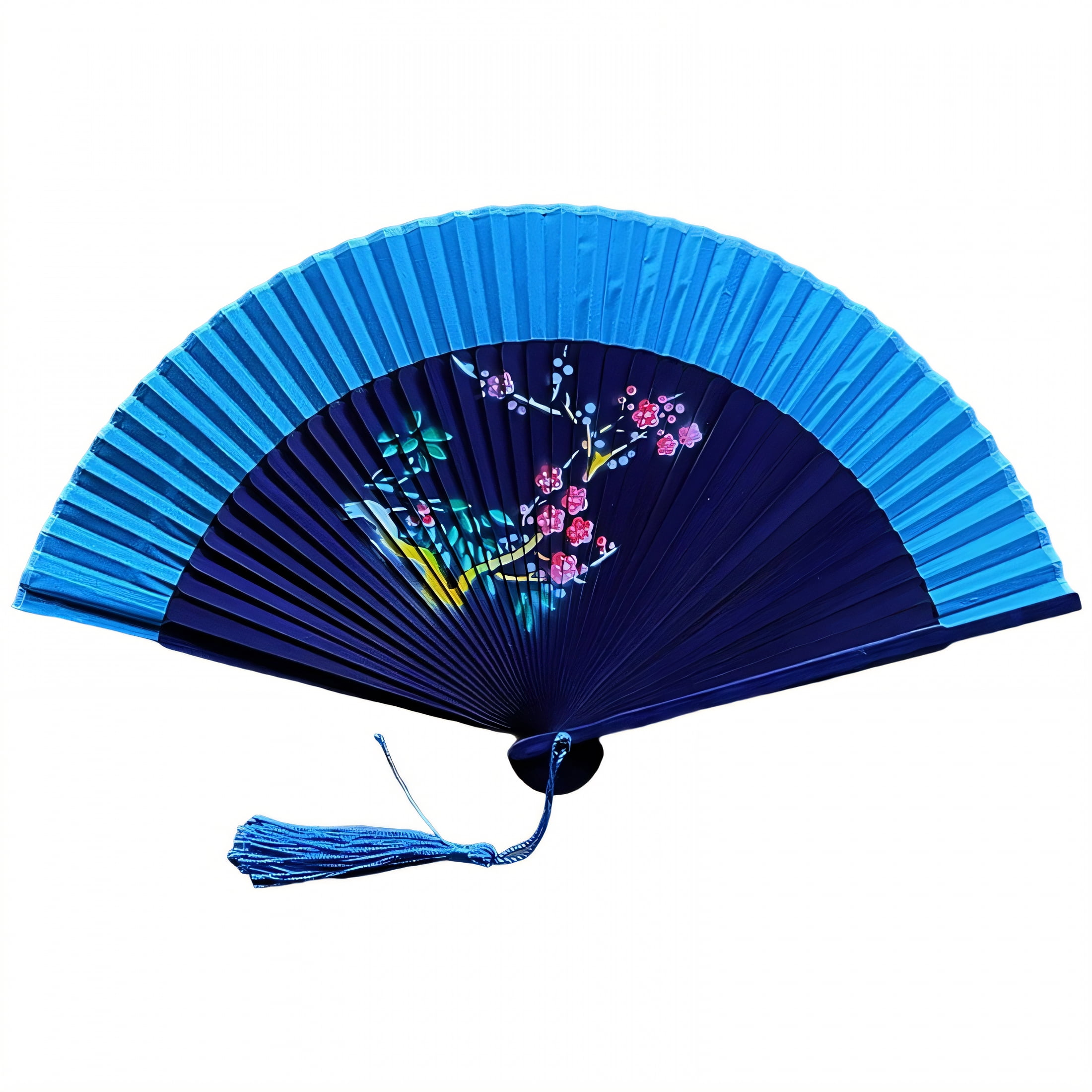 HIBIBUD Folding Fan Hand-Painted with Delicate Craftsmanship Large Hand ...