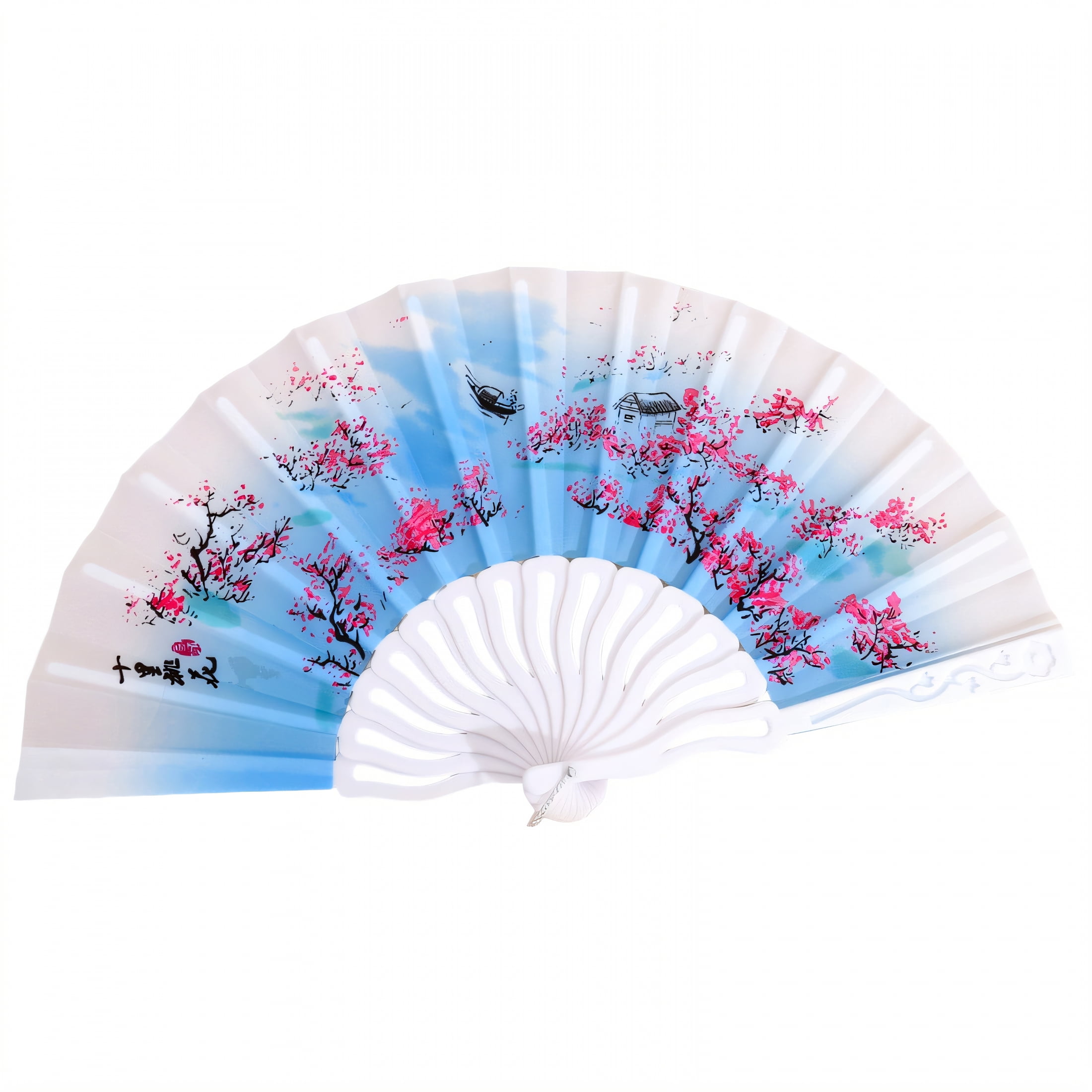 HIBIBUD Folding Fan Soft & Satin Fan Face Clap Fans for Line Dancing ...