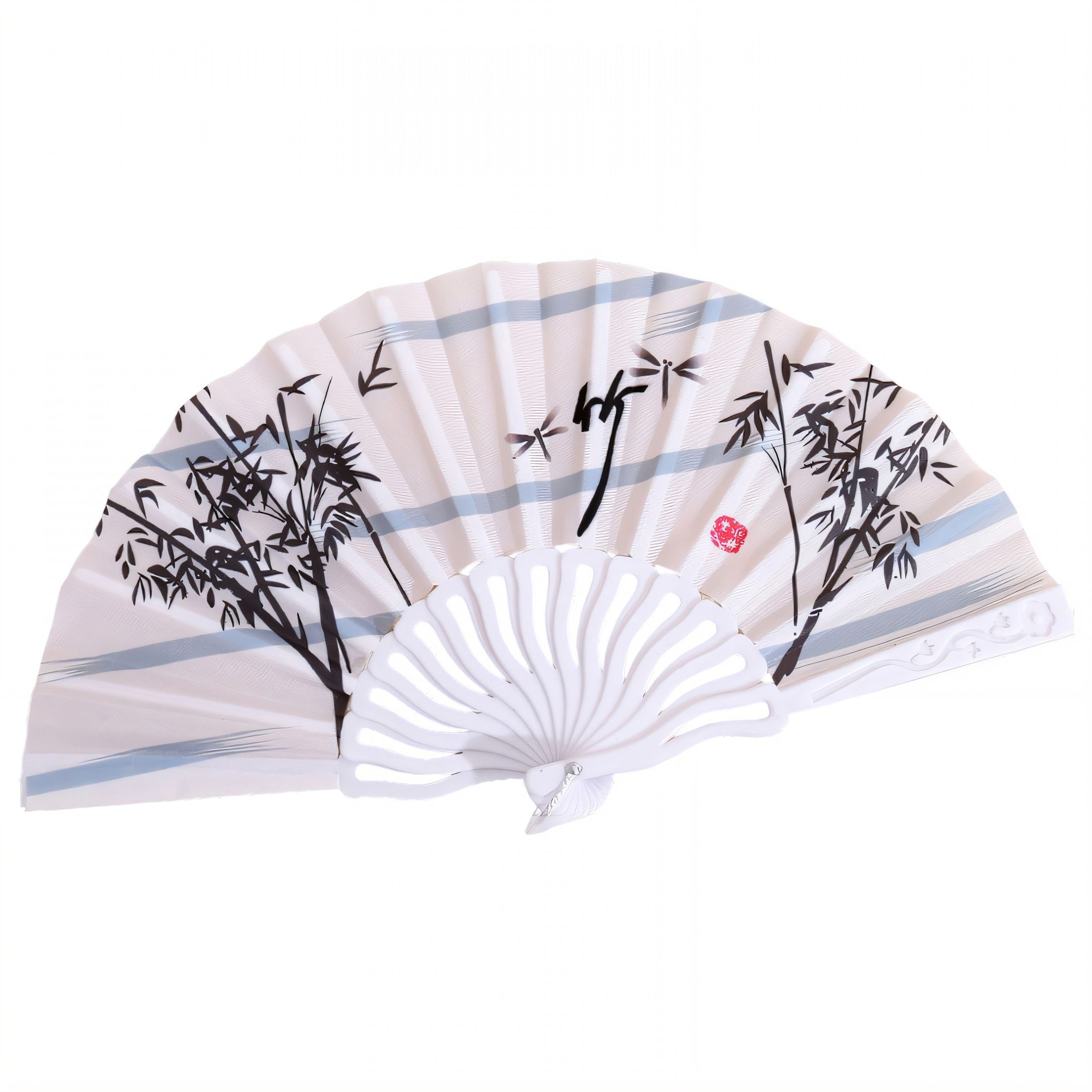 HIBIBUD Folding Fan Supple & Silky Fan Face Hand Fans for Women ...