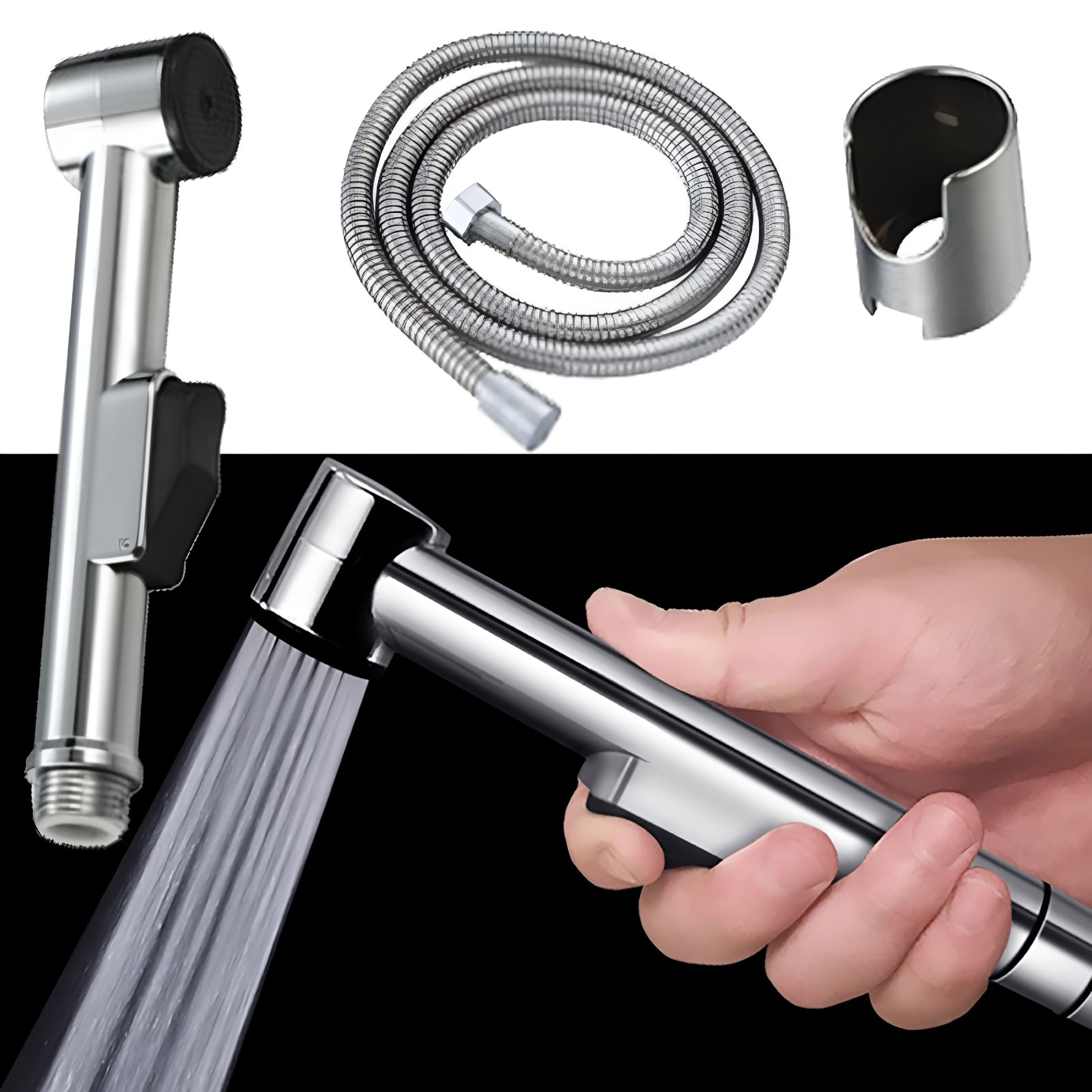 HIBIBUD Handheld Bidet Sprayer Kit,Shower Toilet Bidet Attachment for ...