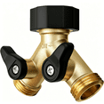 HIBIBUD Heavy Duty 2 Way Hose Splitter,Wye Garden Hoses Connector for ...