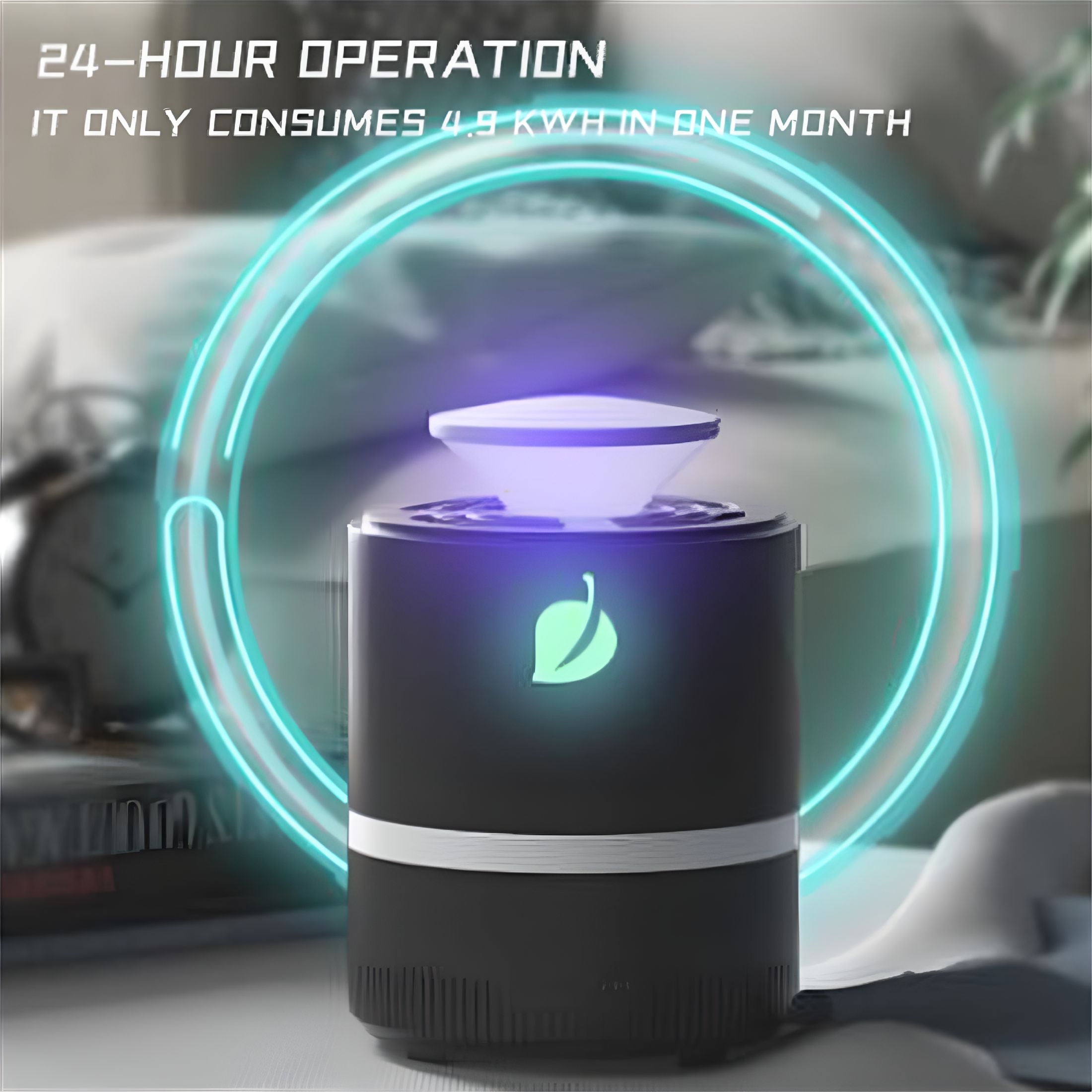 HIBIBUD Indoor 360 Suction Fan Fruit Fly & Gnat Trap,USB Powered,with ...