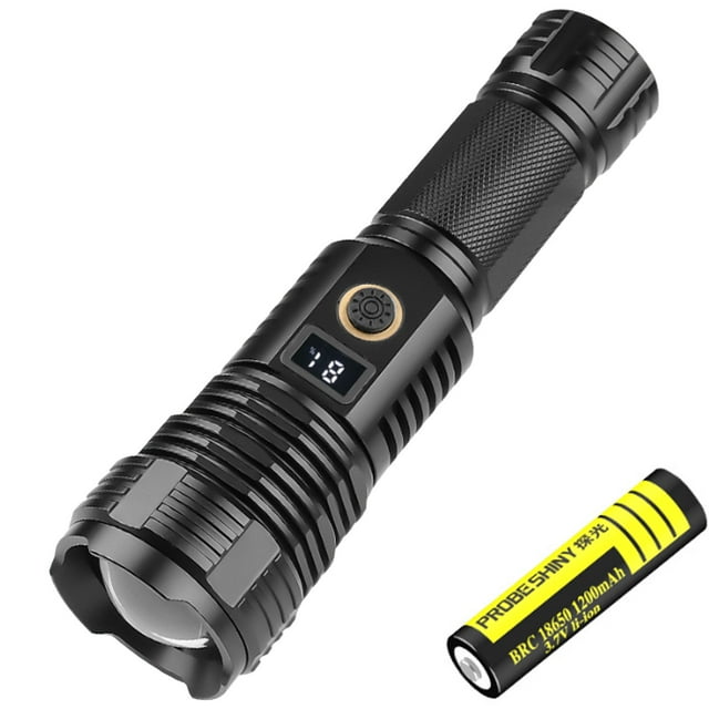 HIBIBUD LED Flashlight, Type-C USB Rechargeable High Lumens Emergency ...