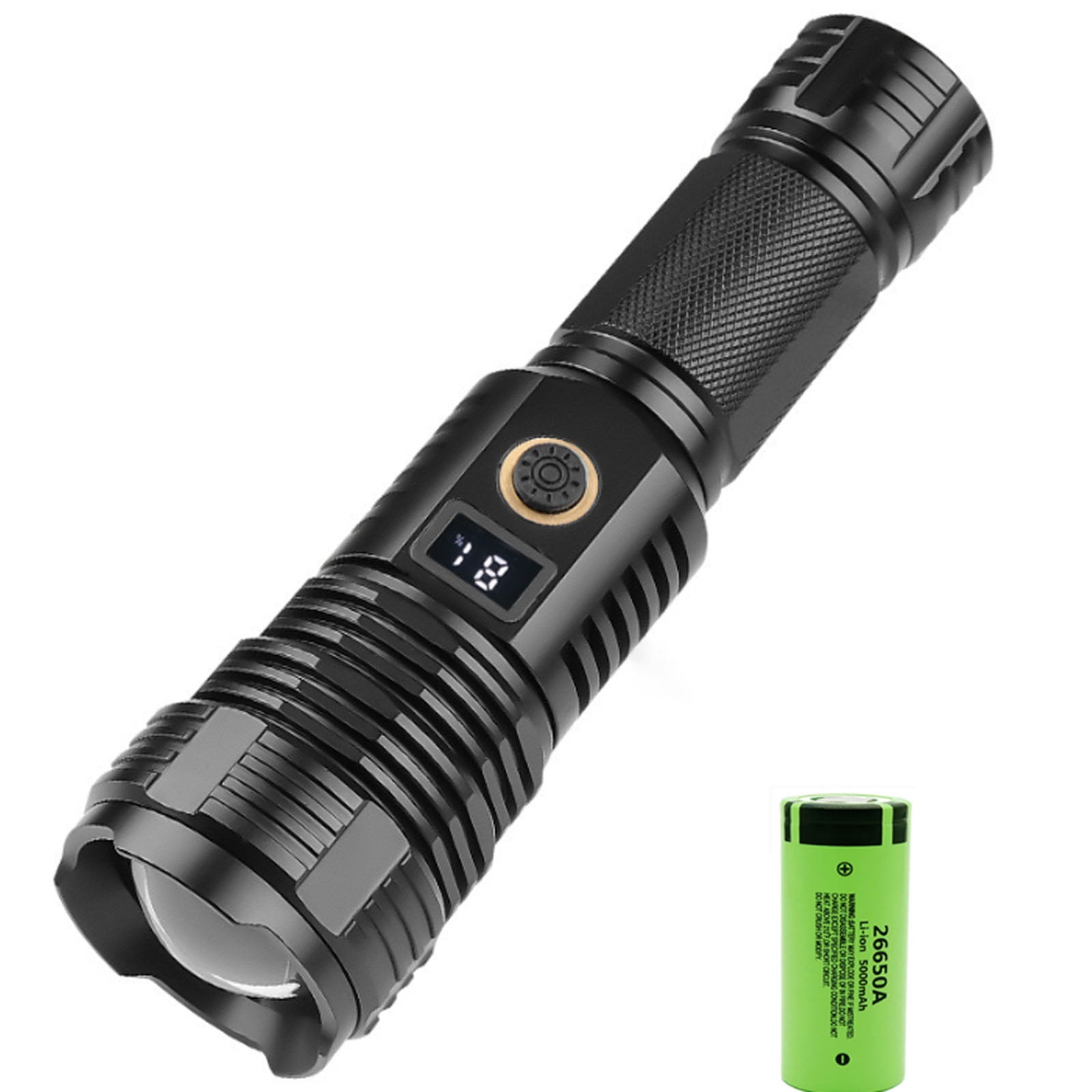 HIBIBUD LED Flashlight, Type-C USB Rechargeable High Lumens Emergency ...