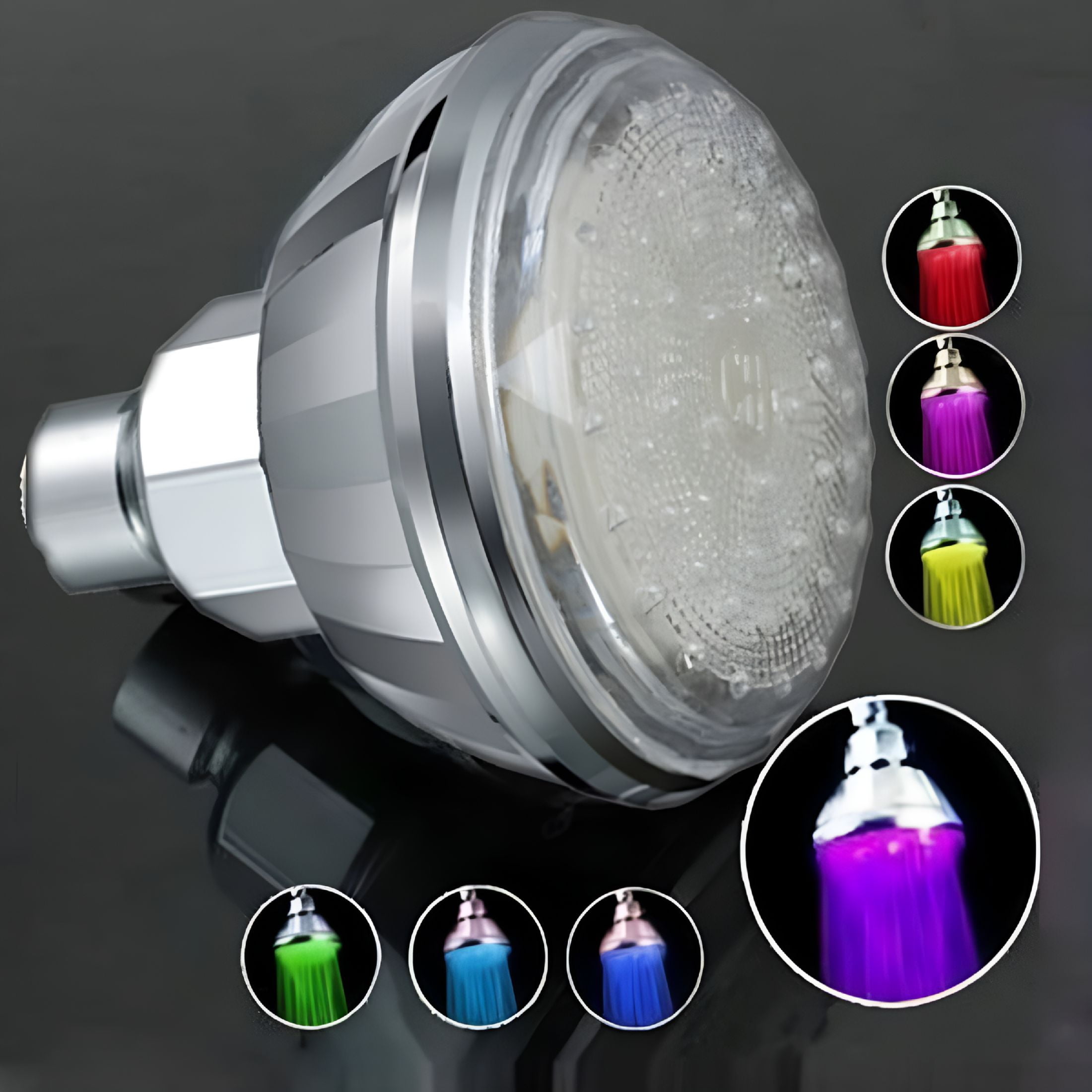 HIBIBUD LED Shower Head,Light Up Shower Head,Color Changing Showerhead ...