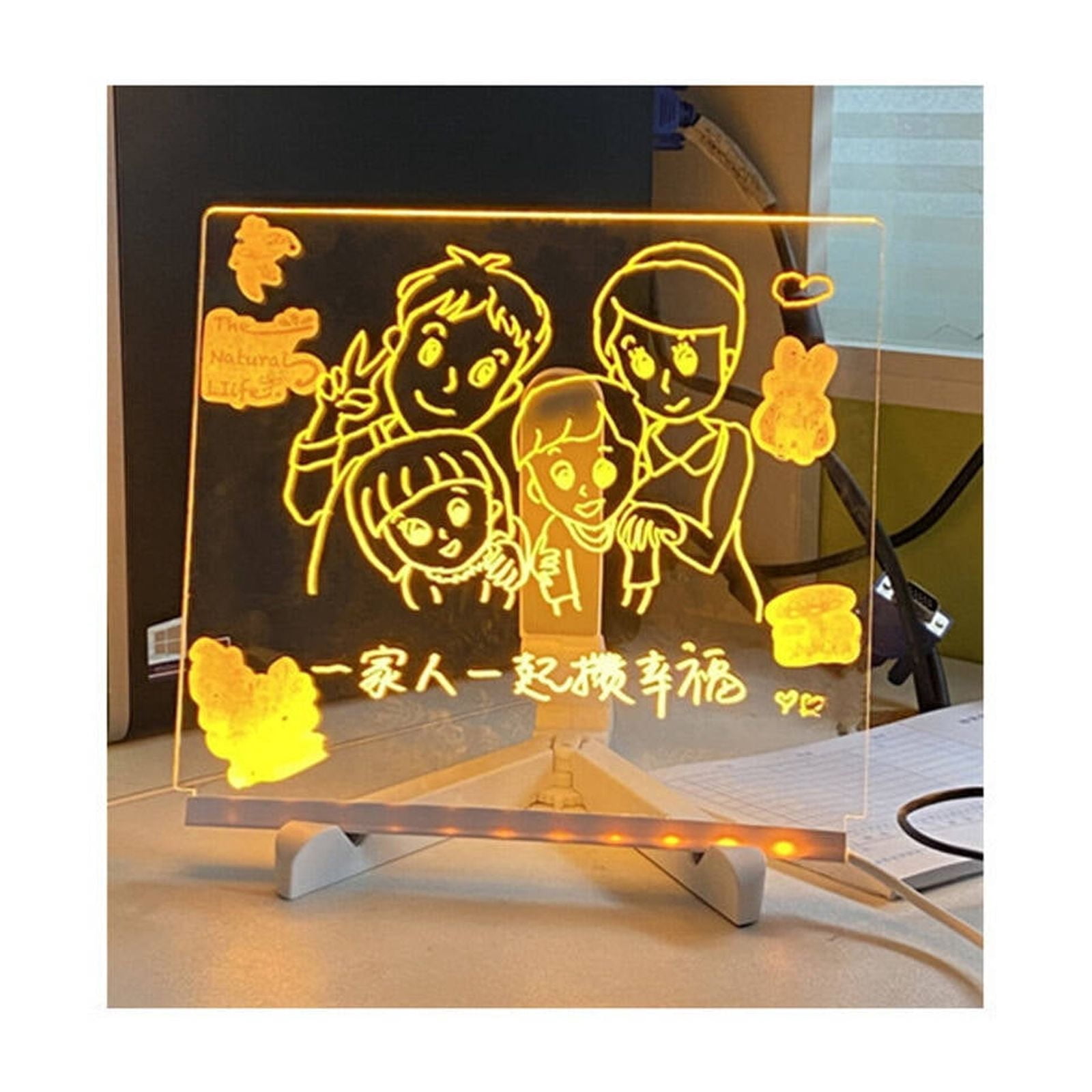 HIBIBUD Message Board Easy to Place and Remove Acrylic Dry Erase Board ...