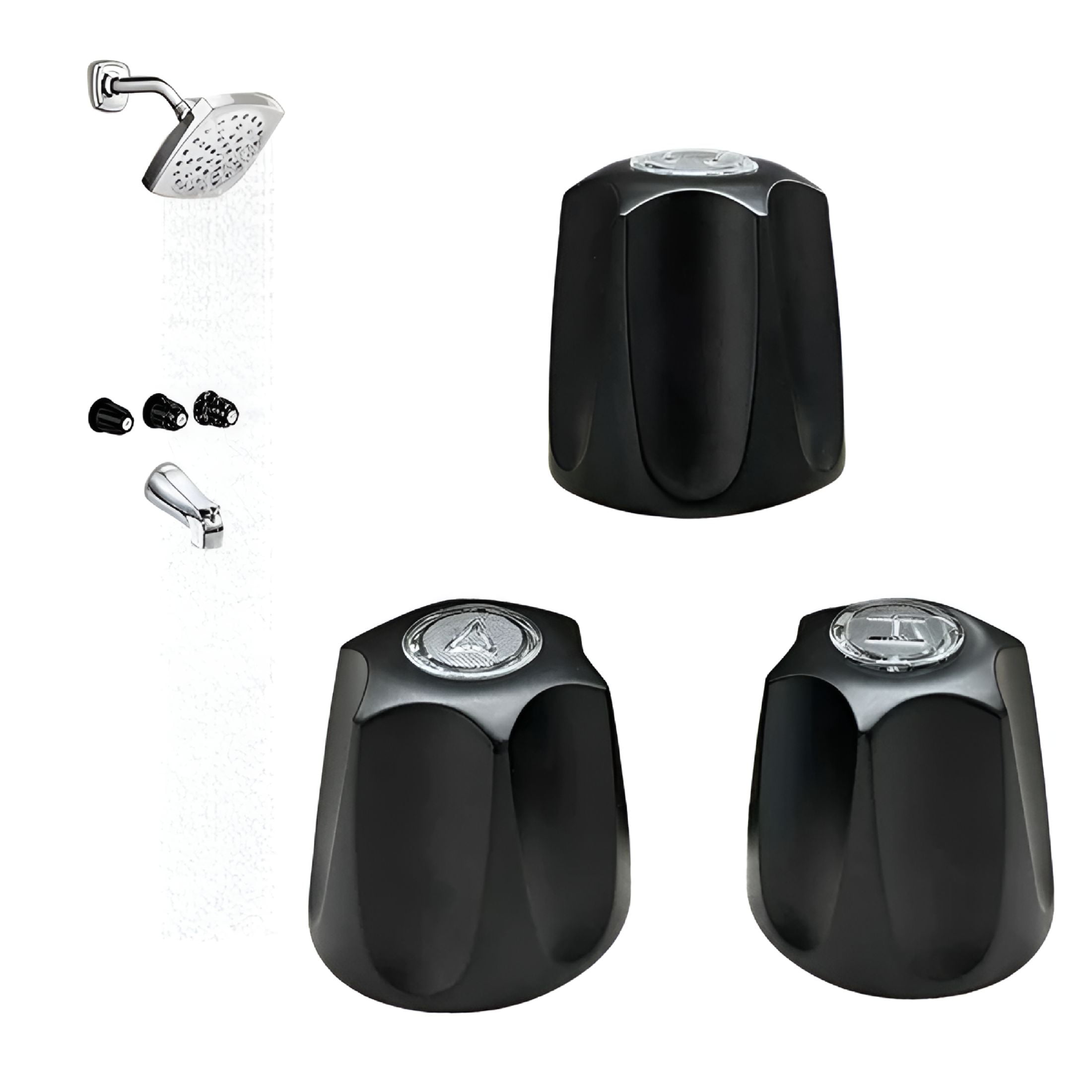 HIBIBUD Metal Shower Knobs Replacement, Faucet Handles, Bathtub Shower ...