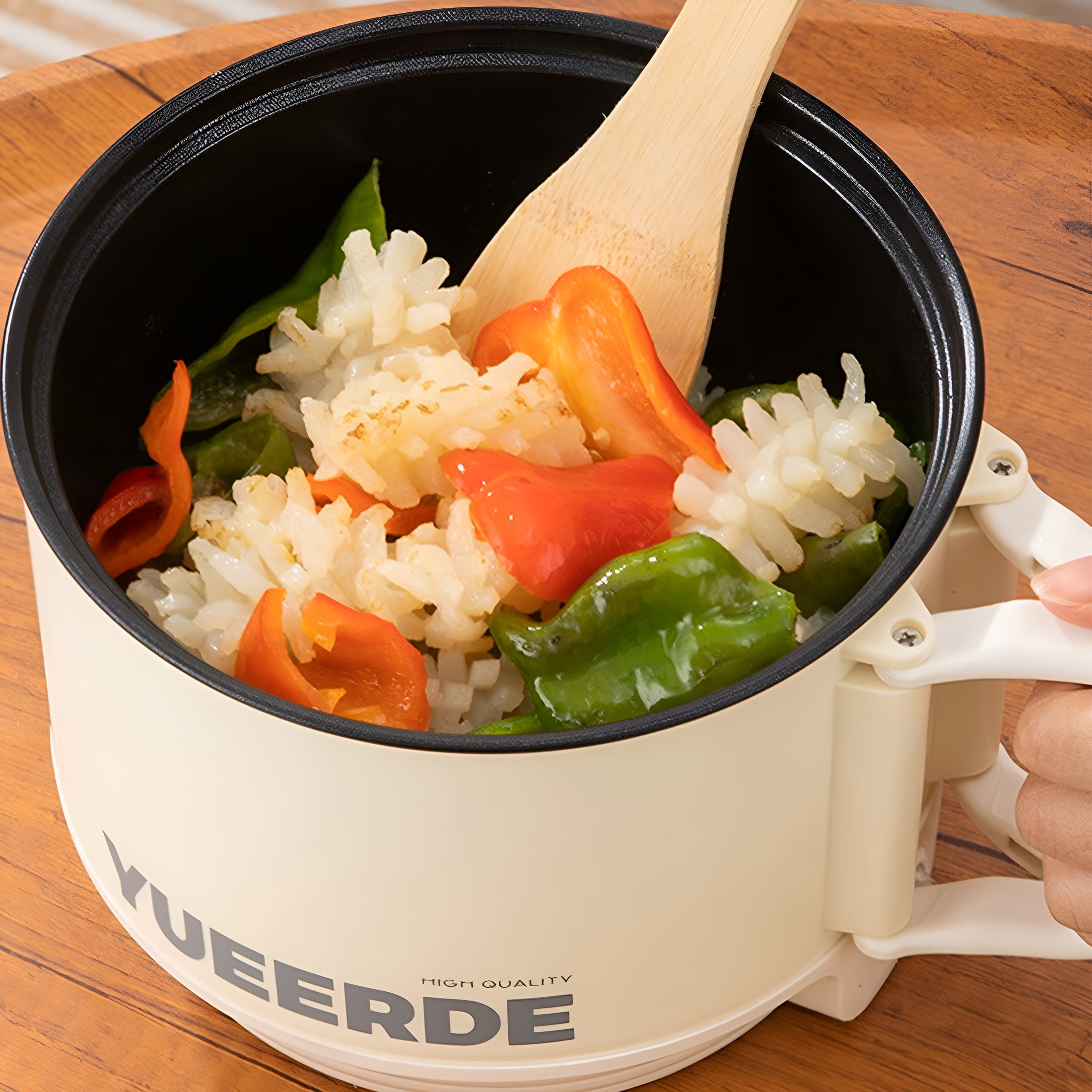 HIBIBUD Mini Rice Cooker - Electric Hot Pot - Portable Mini Ramen Pot ...