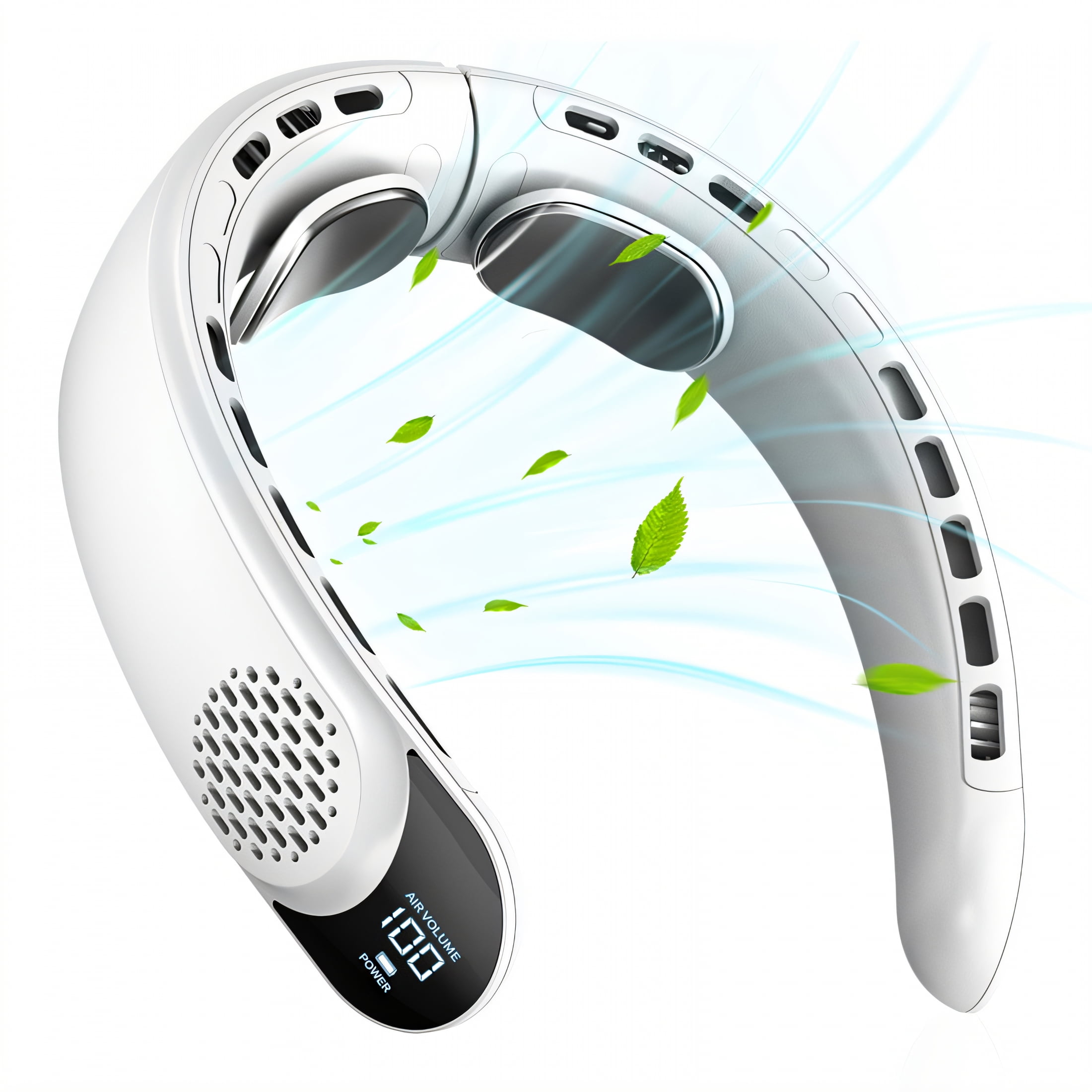 HIBIBUD Neck Fan Three-Stage Fan Mode Cooling Neck Fan Relaxed Form ...