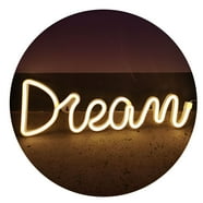 BrightSide 12" Heart Shaped LED Neon Table Light, Pink, Battery-Powered ...