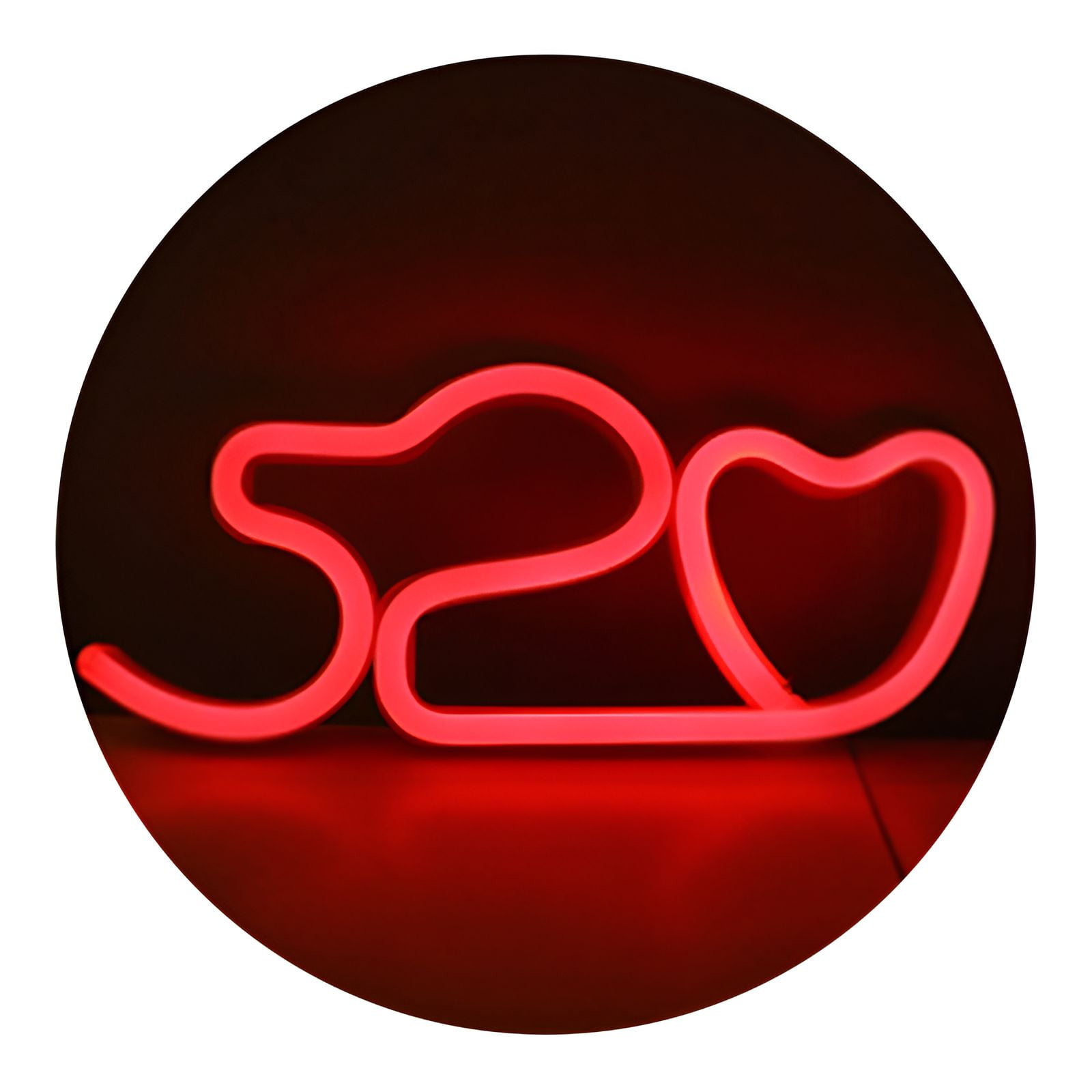 HIBIBUD Neon Light Independent Power Options Neon Sign Pure Color Led ...