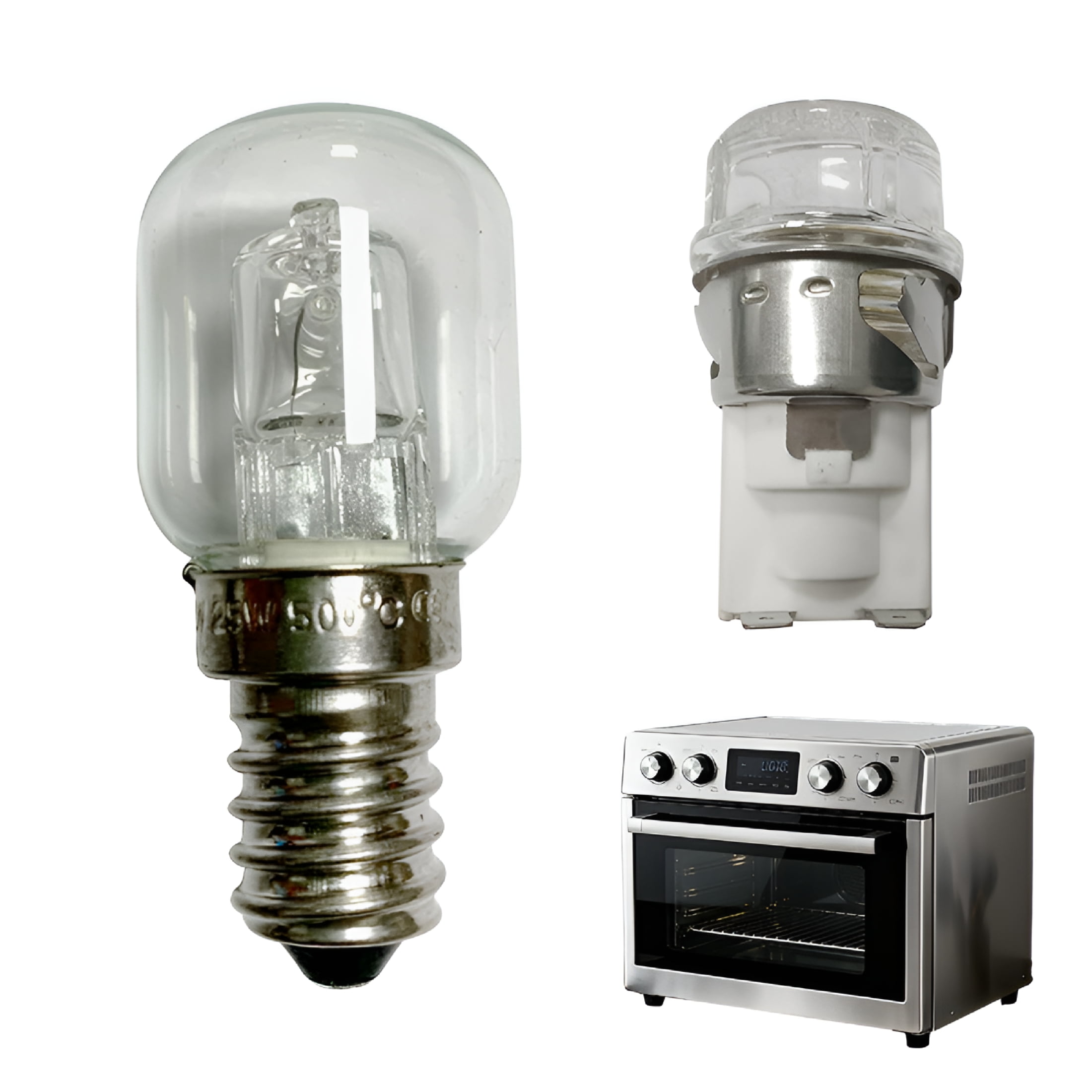 HIBIBUD Oven Light Bulb,250V 25W High-Temp Halogen Light Bulbs,Ce T25 ...