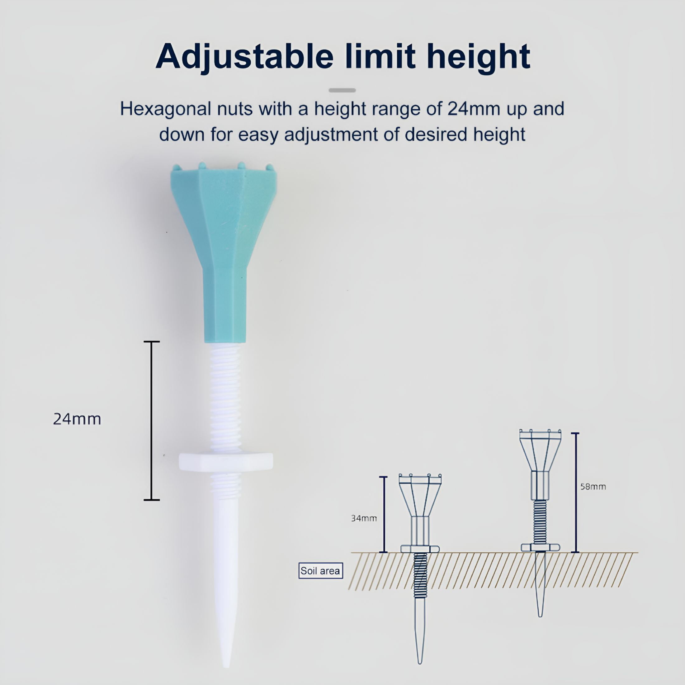 HIBIBUD Plastic Golf Tees Adjustable Golf Tees Height Adjustable ...
