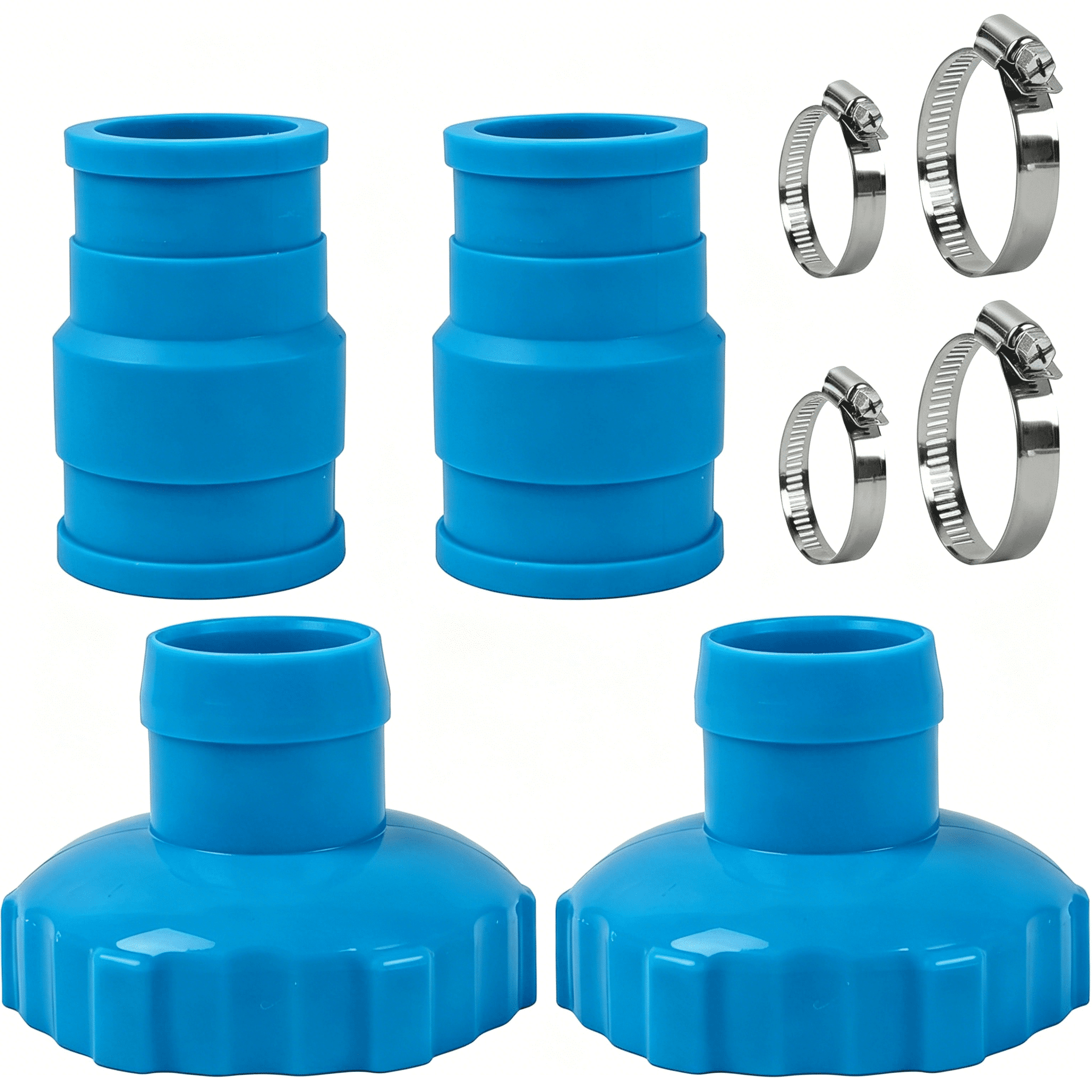 HIBIBUD Pool Vacuum Hose Adapter Kit Compatible with Adapter B-1.5" to ...