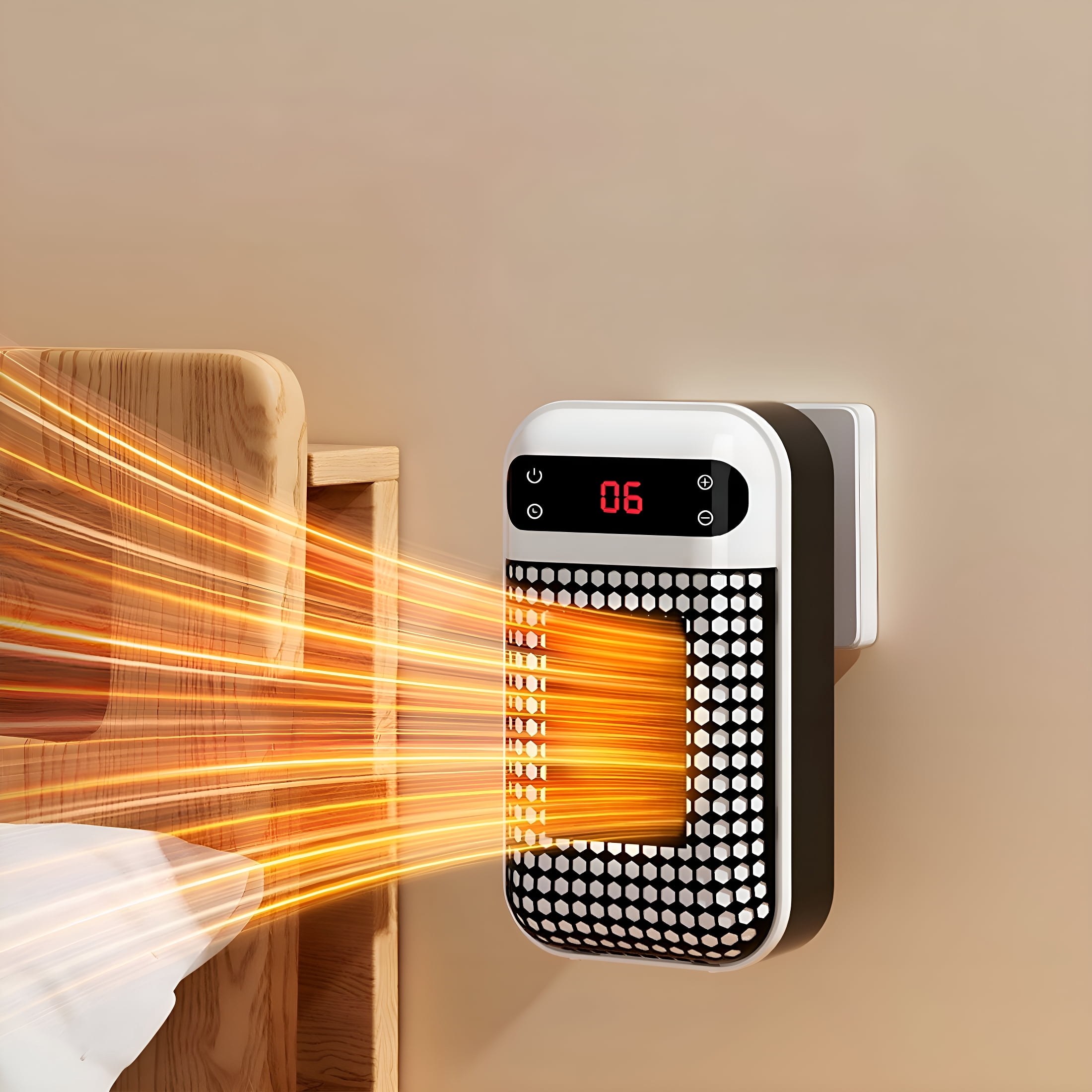 HIBIBUD Portable Heaters,Cordless Battery Powered Heater,500W Space ...