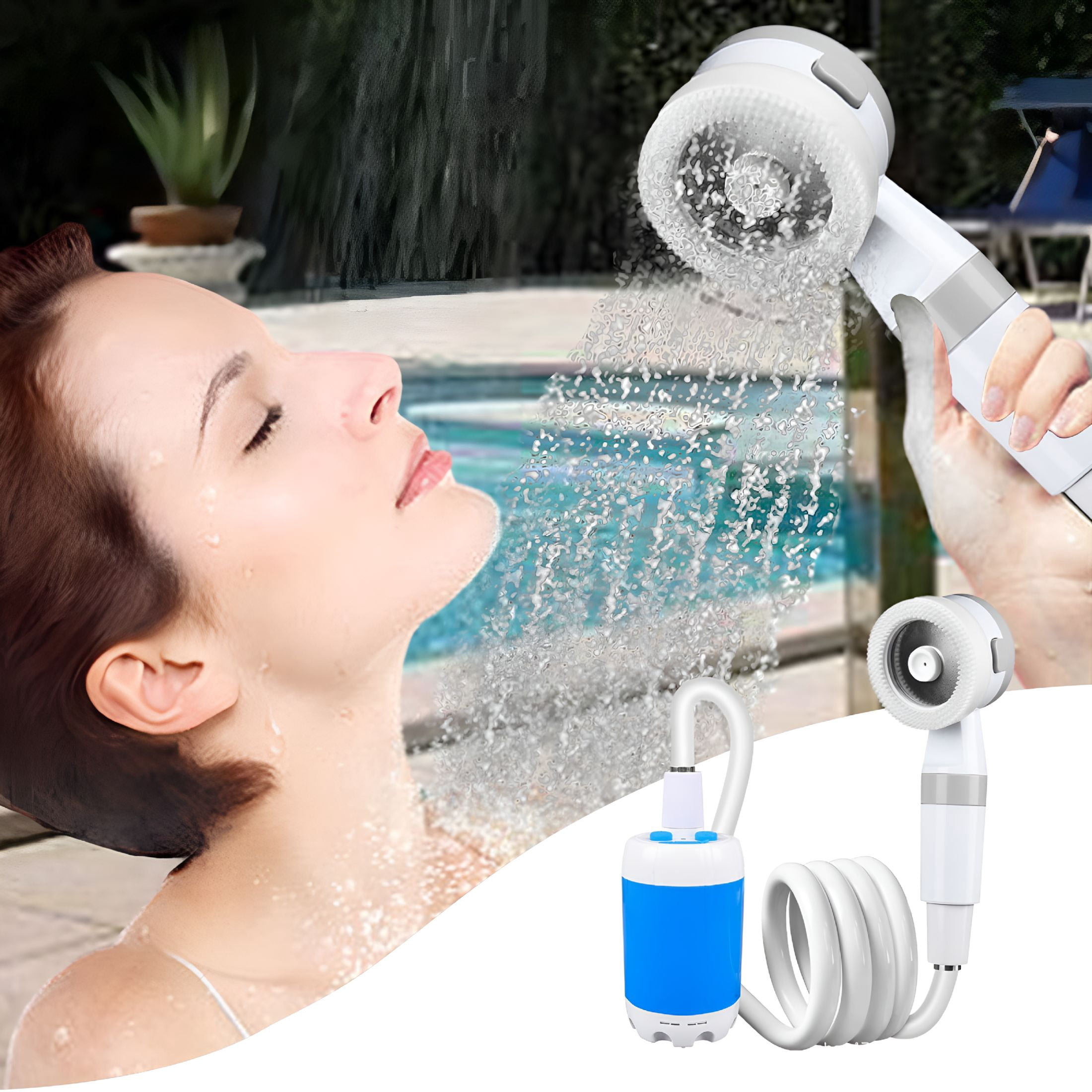 HIBIBUD Portable Shower Camping Shower Outdoor Camp Shower Pump ...