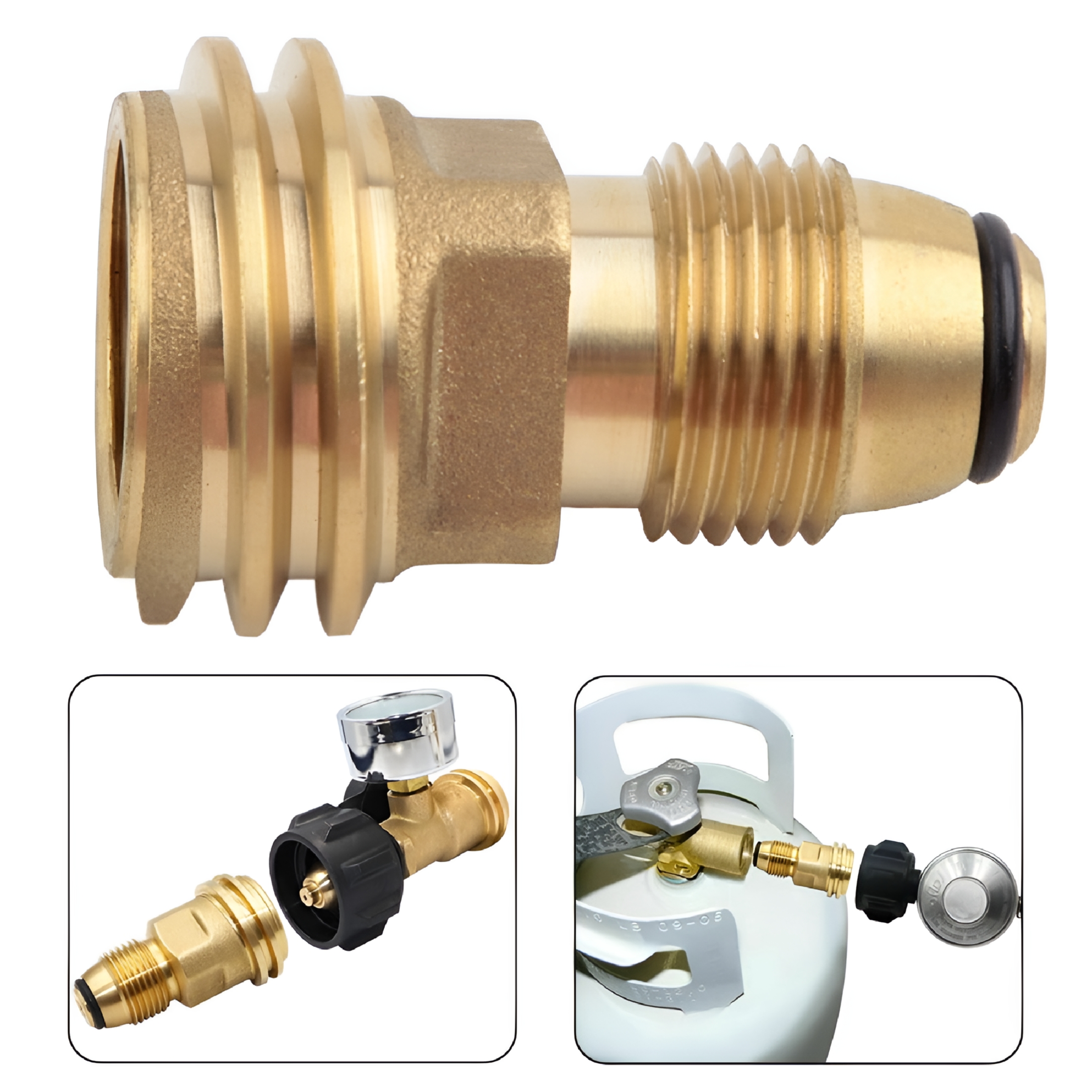 HIBIBUD Propane Tank Adapter POL to QCC1 Type 1 Converter for LP Gas ...