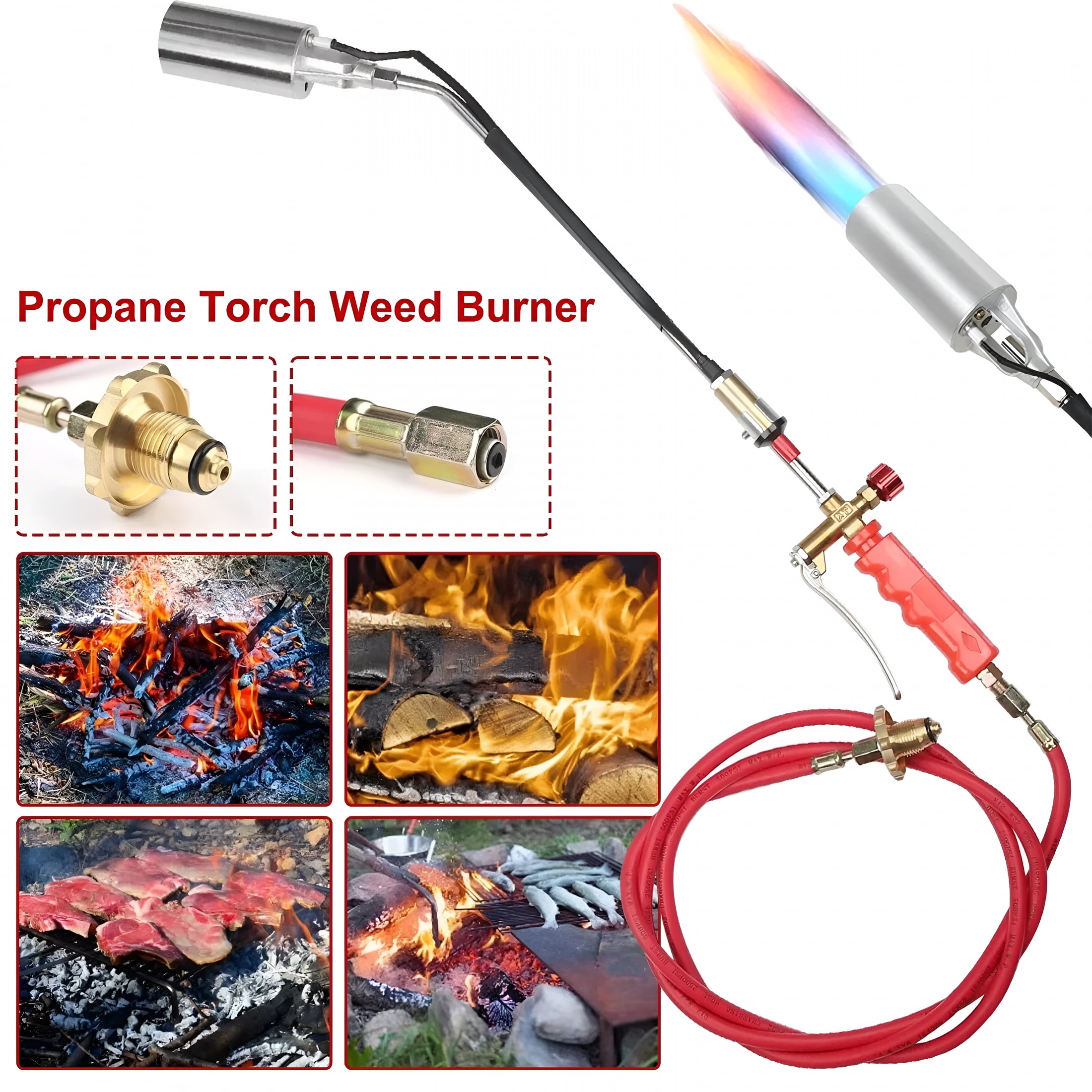 HIBIBUD Propane Torch Weed Burner Kit,Heavy Duty Flame Control Blow ...