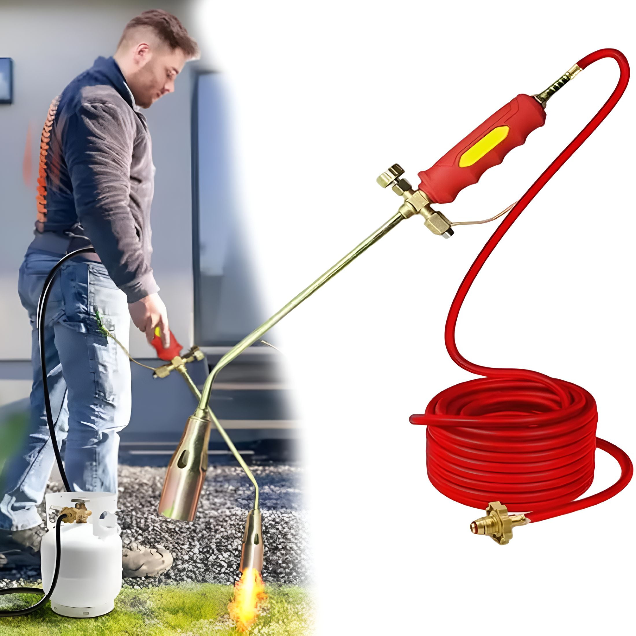 HIBIBUD Propane Torch Weed Burner Kit,High Output 1,900,000 Btu,for ...