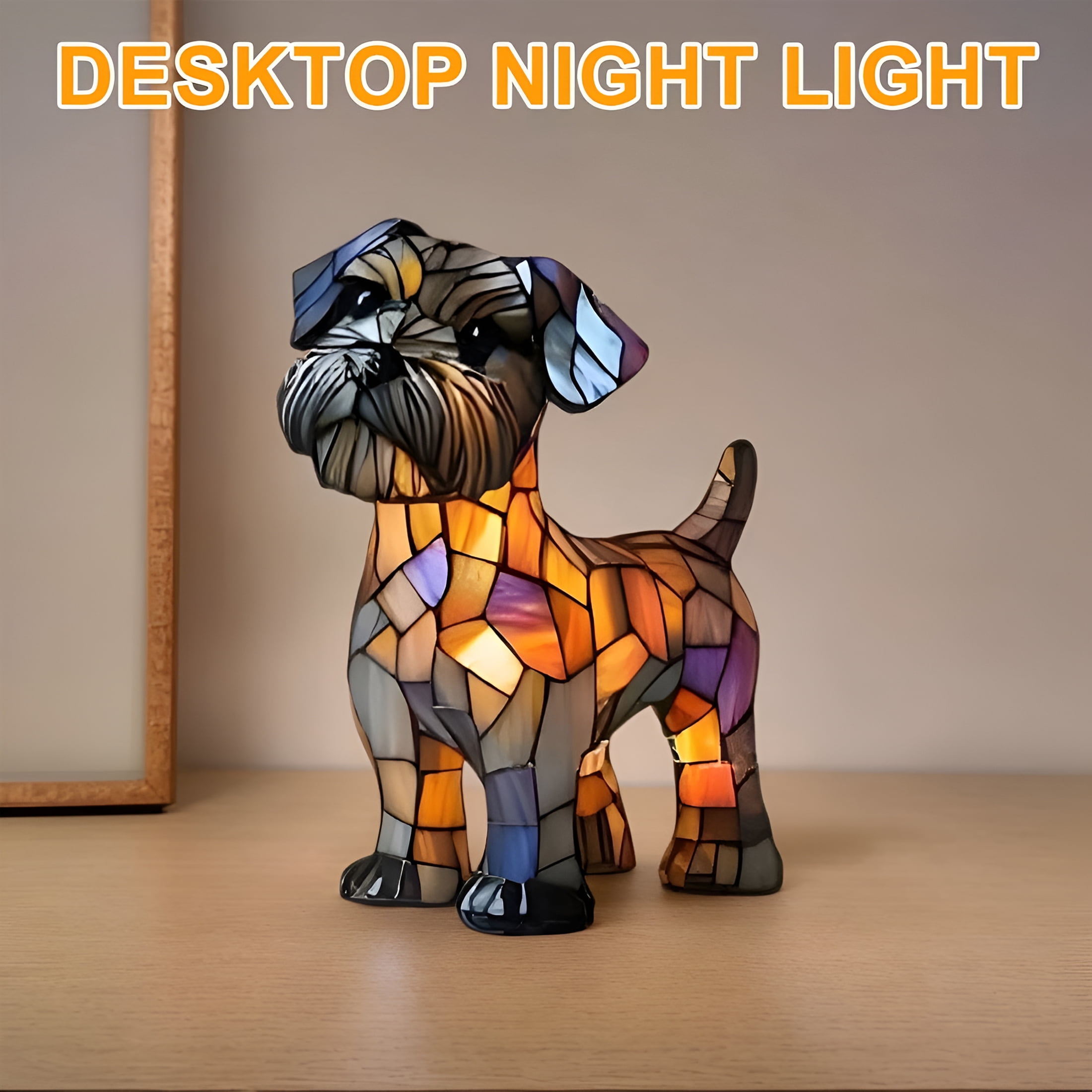 HIBIBUD Schnauzer Lamp,Novelty Dog Lamp,Dogs Series Art Night Light ...