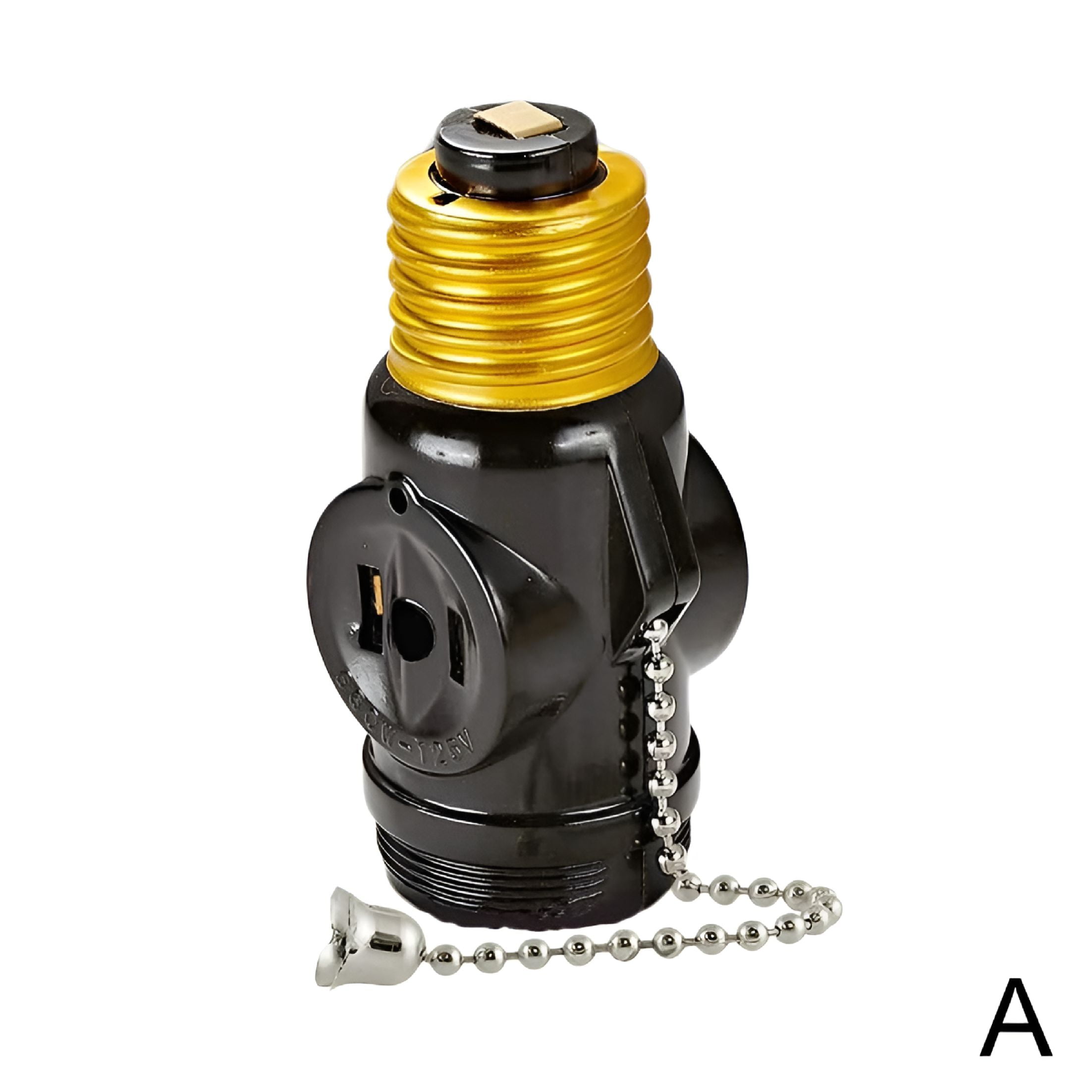 HIBIBUD Screw Base Light Bulb Socket W/ Pull Chain Switch Converter ...