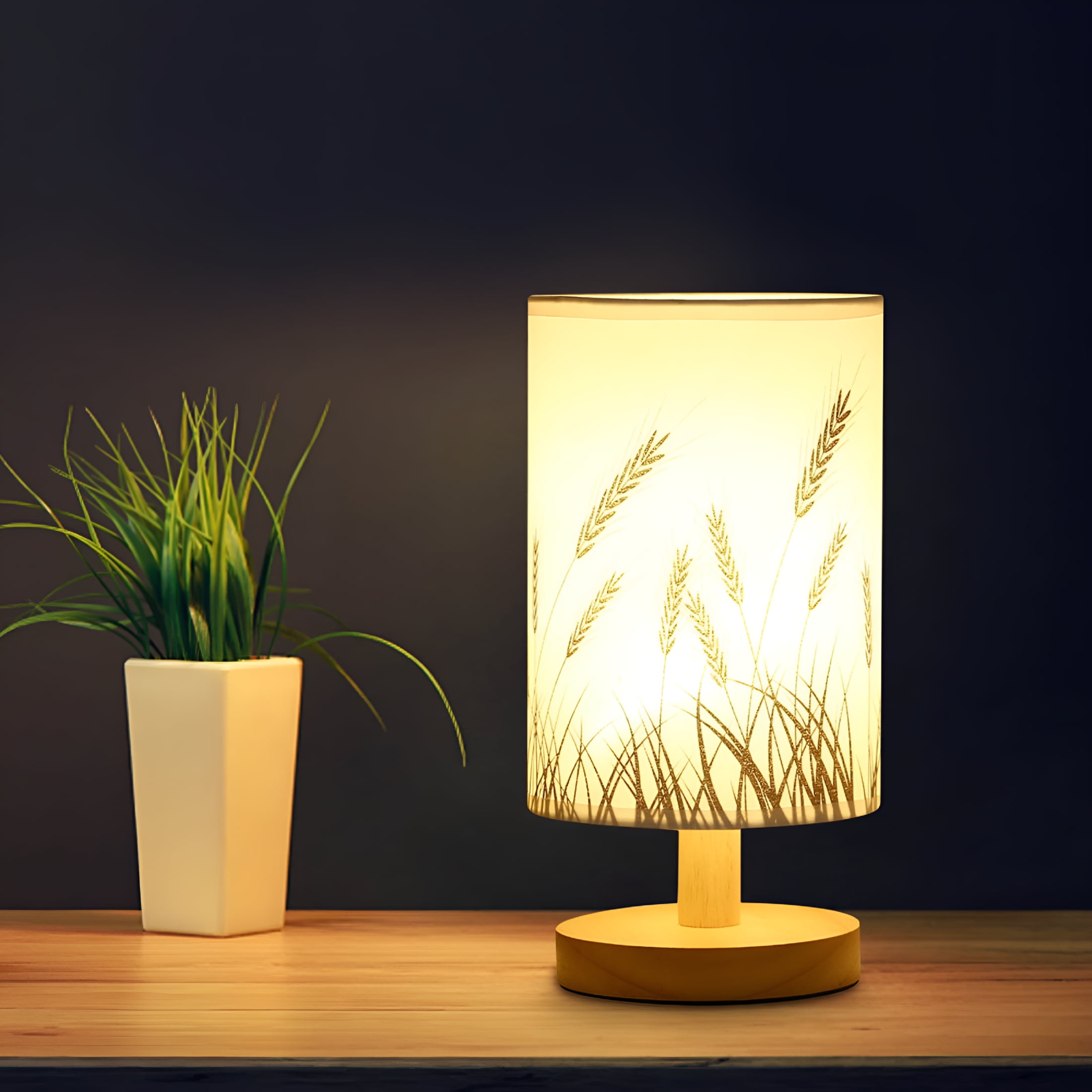 HIBIBUD Small Table Lamp for Bedroom,Bedside Lamps for Night Stands ...