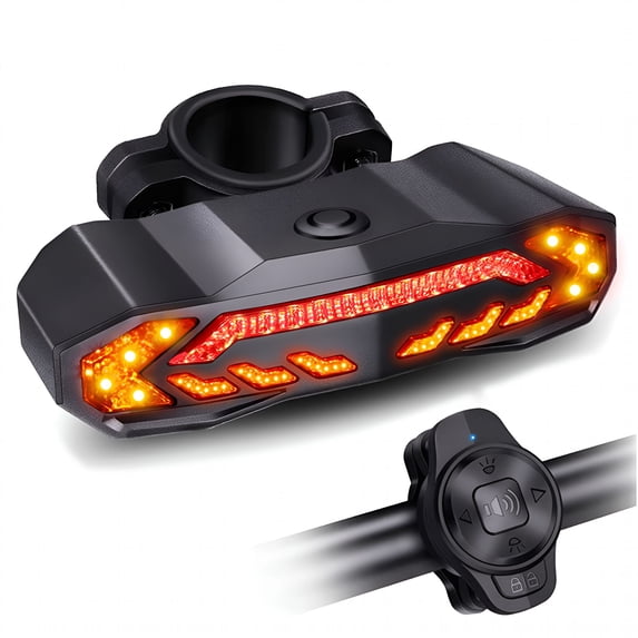 HIBIBUD Smart Bike Tail Light with Turn Signals,Rechargeable Bicycle ...