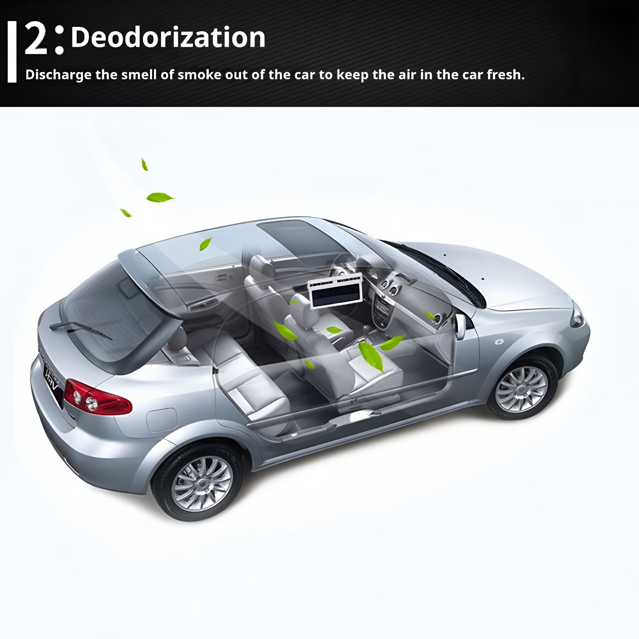 HIBIBUD Solar Car Window Fan, Car Window Fan Solar Powered Cooling ...