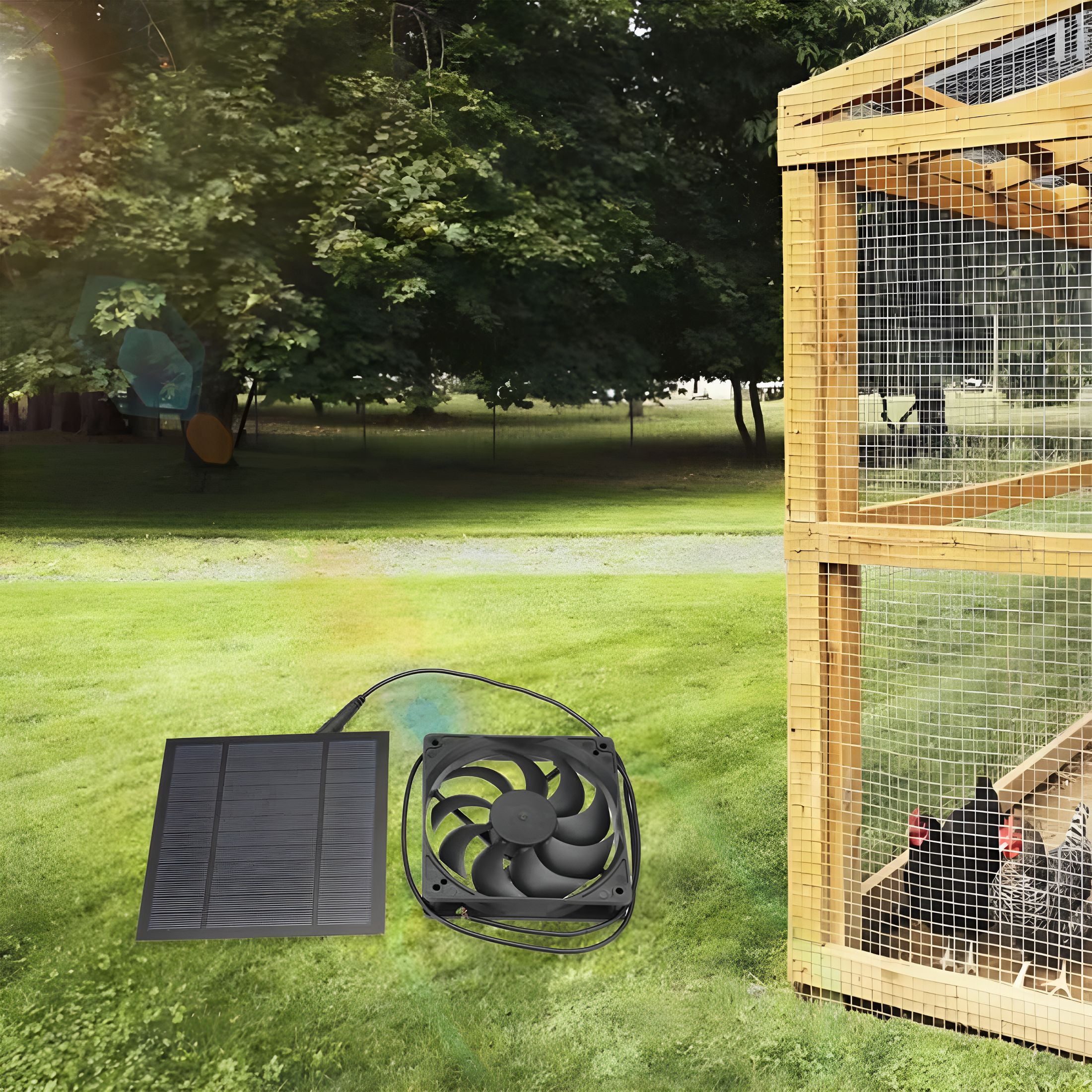 HIBIBUD Solar Powered Fan Solar Exhaust Fan Solar Panel Solar Fan ...