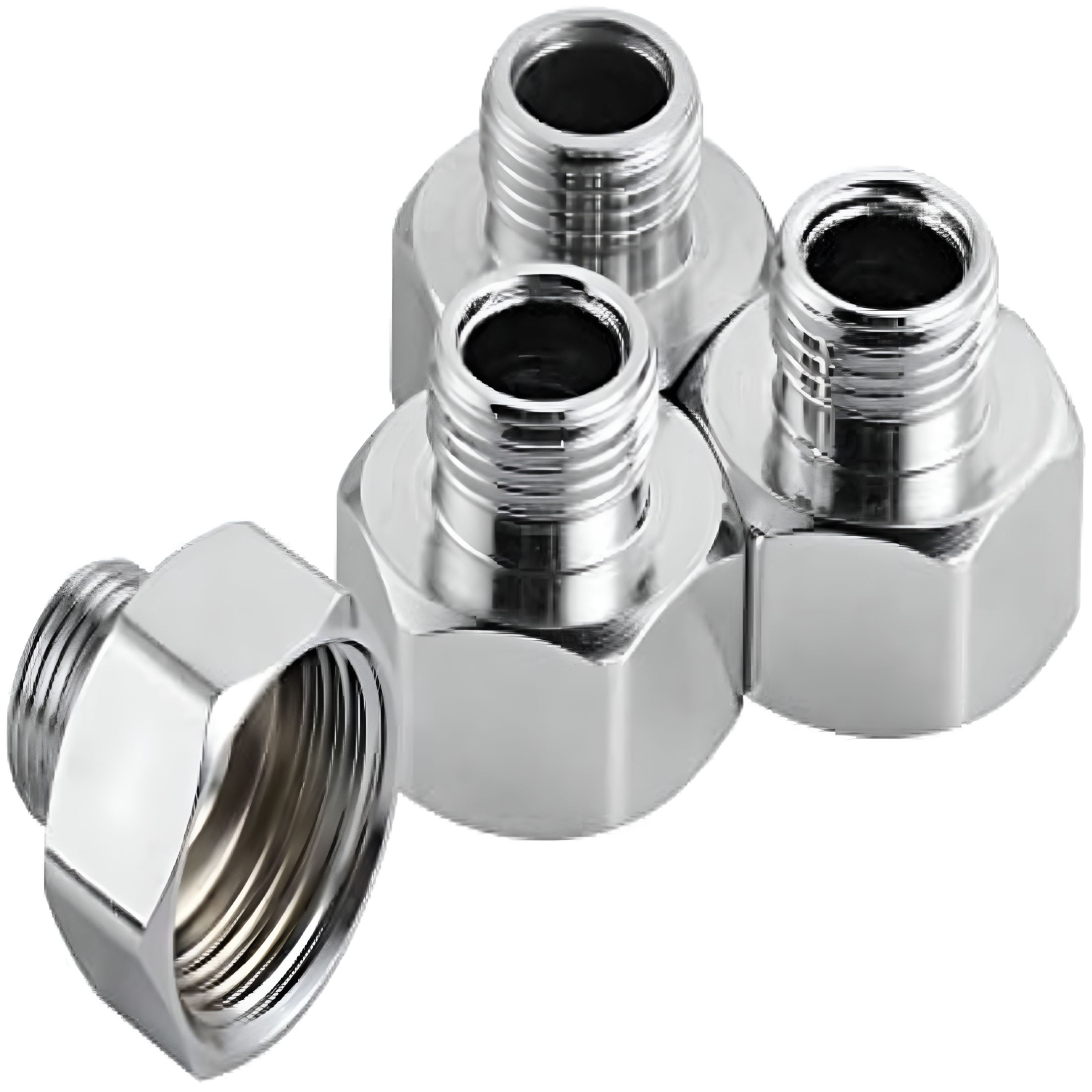 HIBIBUD Water Line Adapter,4 PCS Pipe Fittings in 1/2"Female to 3/8 ...