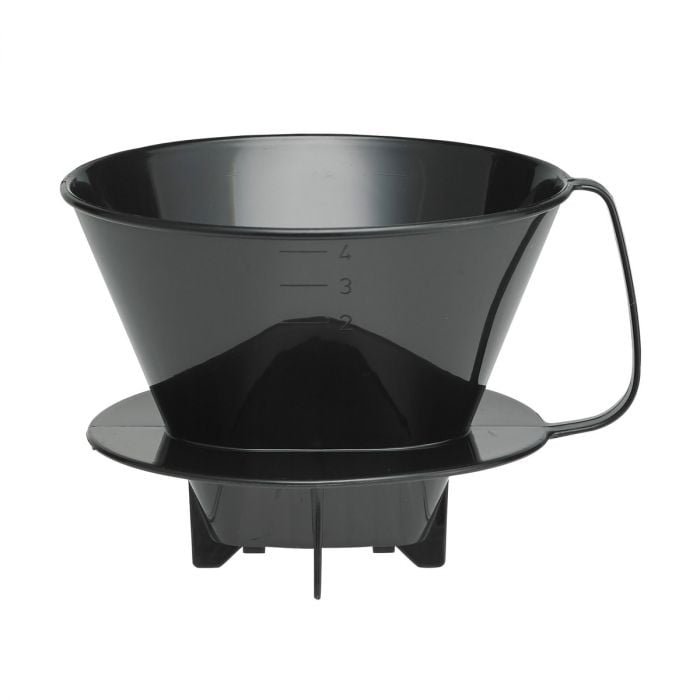 Fino Pour-Over Coffee Brewing Filter Cone, Number 4-Size, Black, Brews ...