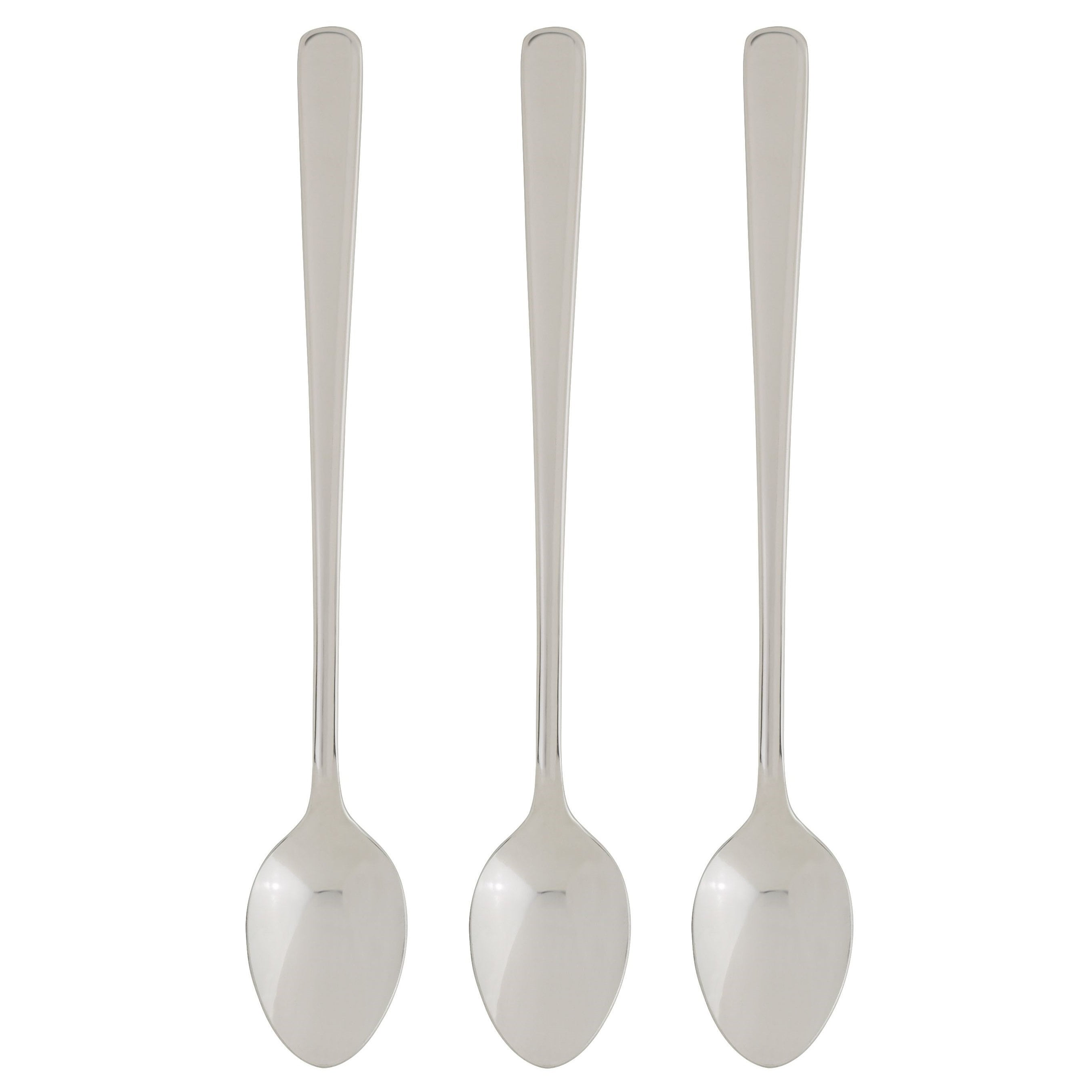HIC 7.75" Extra Long Stainless Steel Dessert / Iced Tea Spoon 3 Pack ...