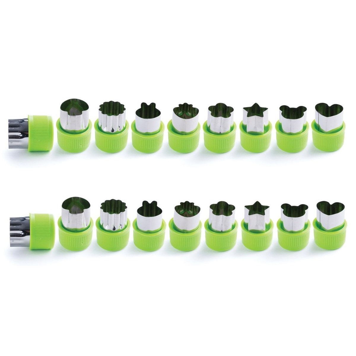 HIC 9 Piece Mini Stainless Steel Fruit & Vegetable Cutters Garnishing ...