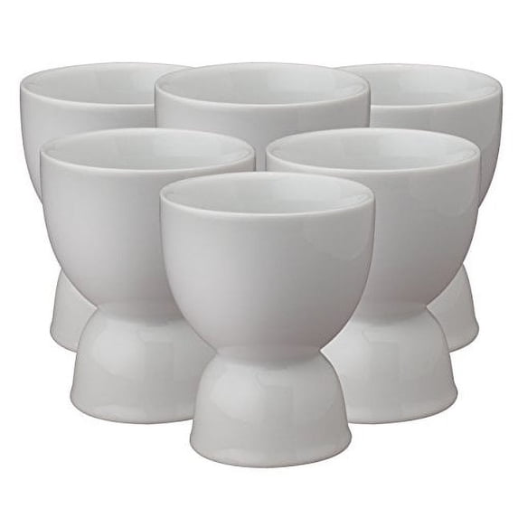 HIC Kitchen Double Egg Cup, Fine Porcelain, Set of 6 - Walmart.com