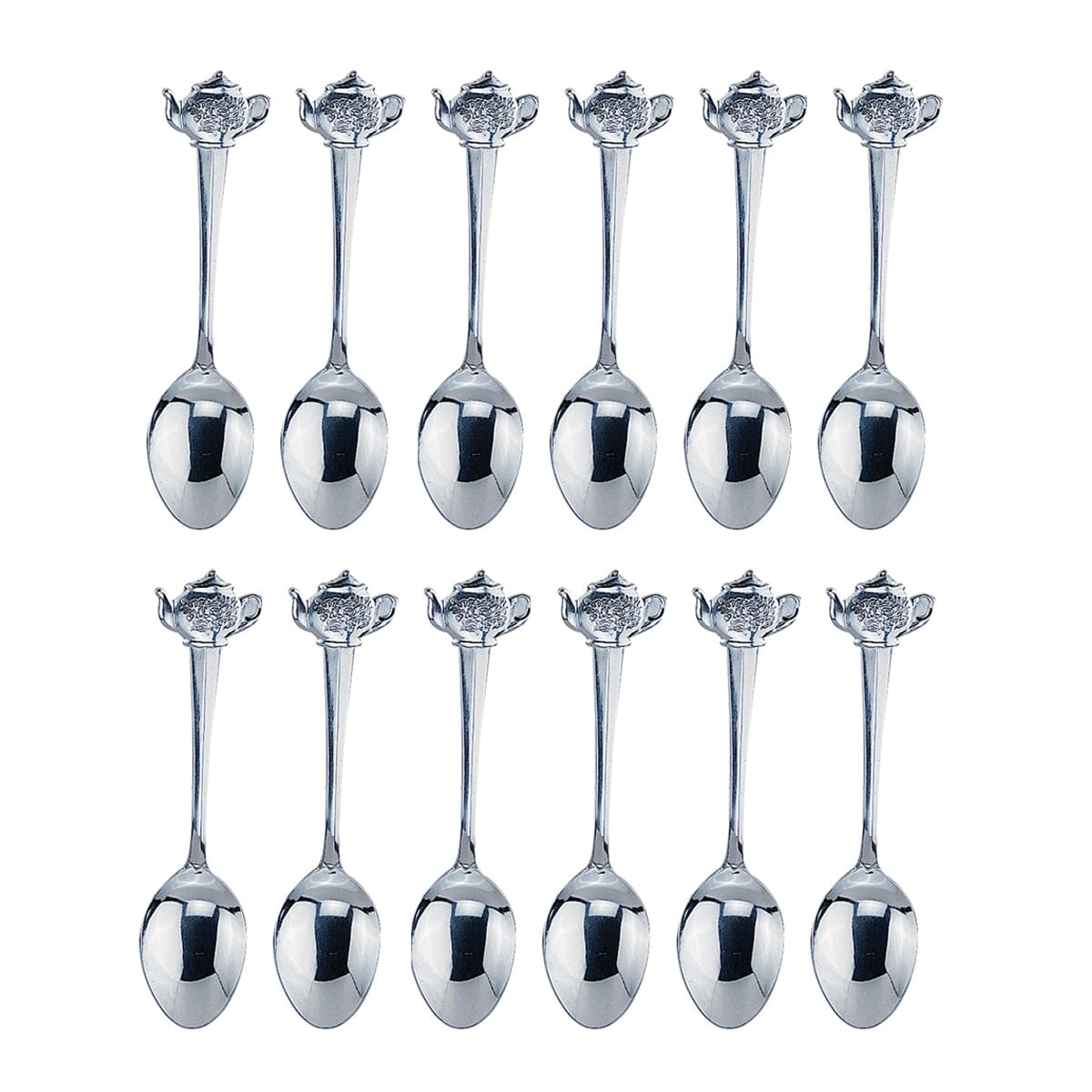 HIC Harold Import 666S-12 Demi Teapot Spoon Stainless Steel - 12 Piece ...