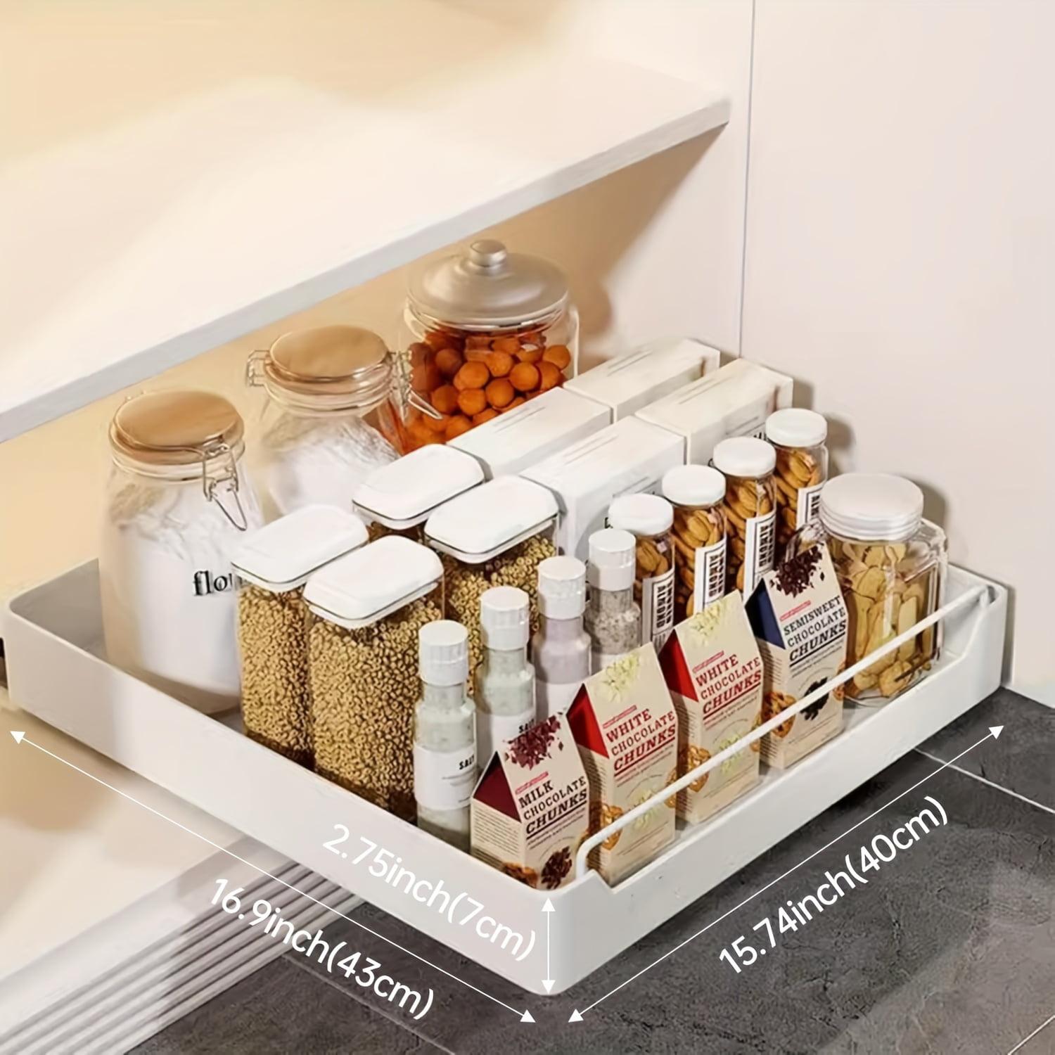 HIC Heavy-Duty Pull-Out Organizer With Nano Film - Sturdy Carbon Steel ...