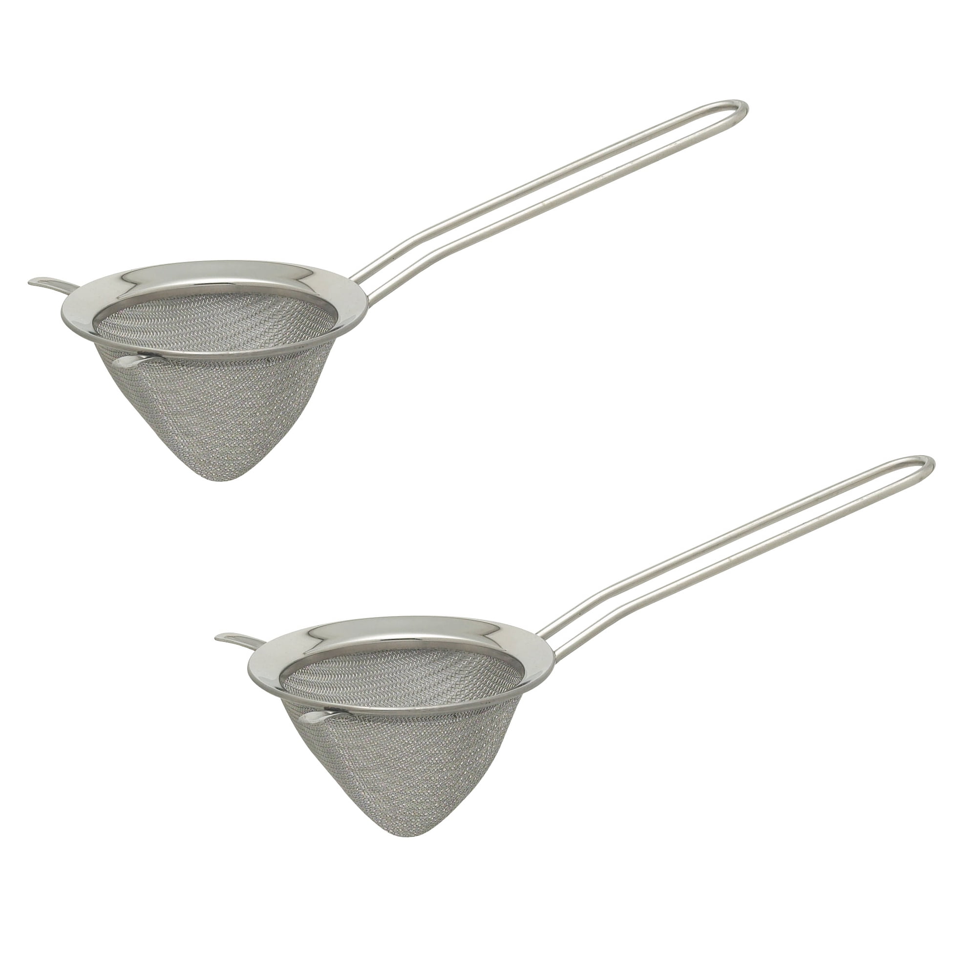 HIC Kitchen Double-Ear Conical Tea Strainer, 18/8 Stainless Steel, 3 ...