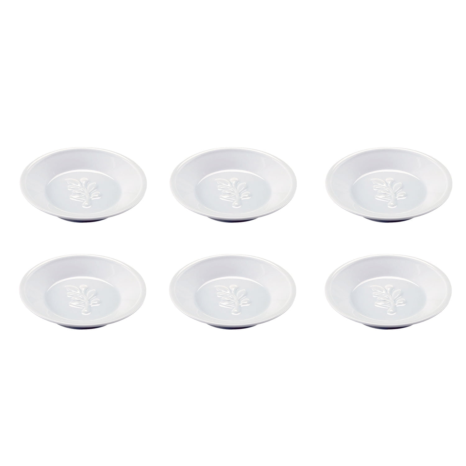 HIC Kitchen Embossed Oil Dipping Dishes, Olive Branch Design, Round ...