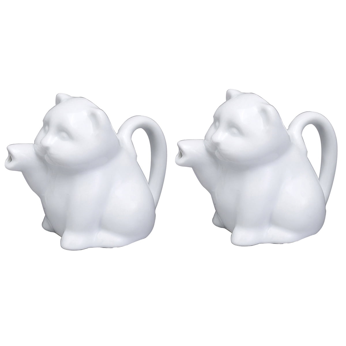 HIC Kitchen Mini Cat Creamer with Handle, Fine Porcelain, 2-Ounce ...