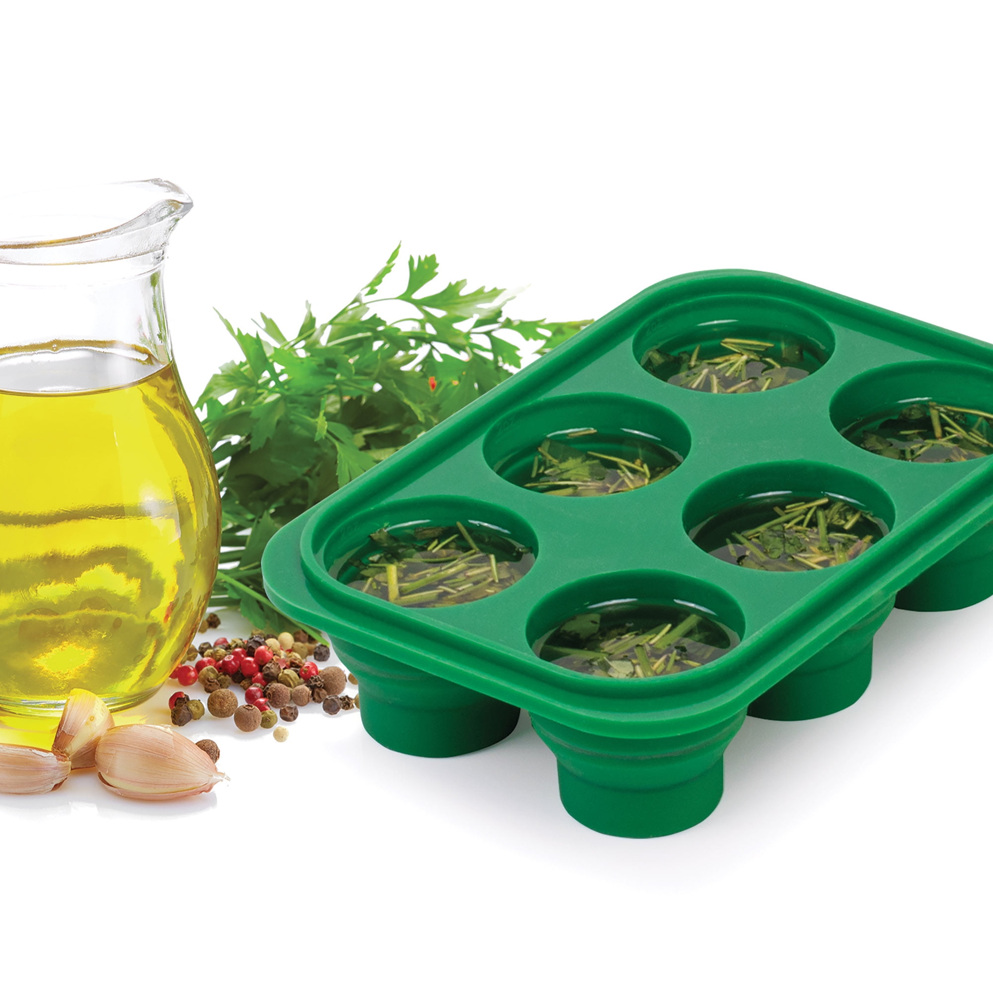 HIC Kitchen Prep-N-Freeze Mini Portion Tray with Lid, Collapsible LFGB ...