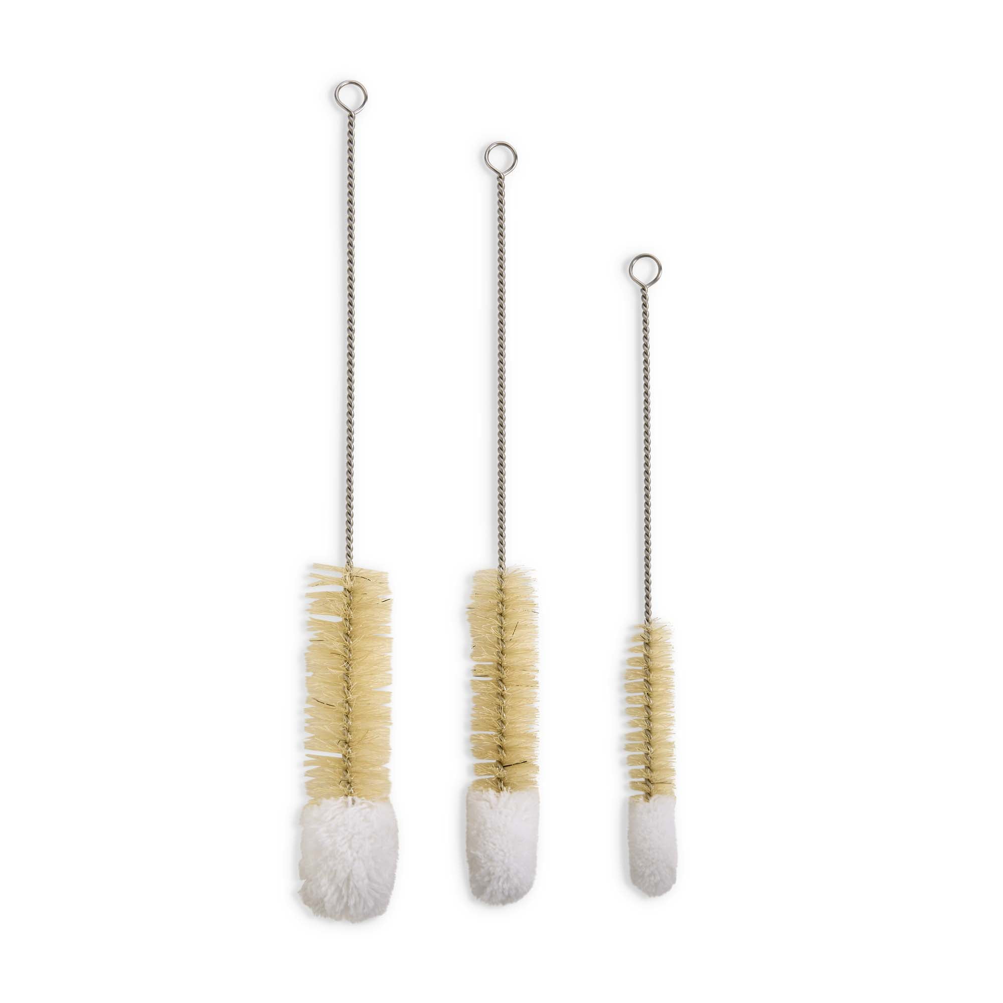 HIC Kitchen Soft-Tip Cleaning Brushes, Non-Scratch Microfiber with Boar ...