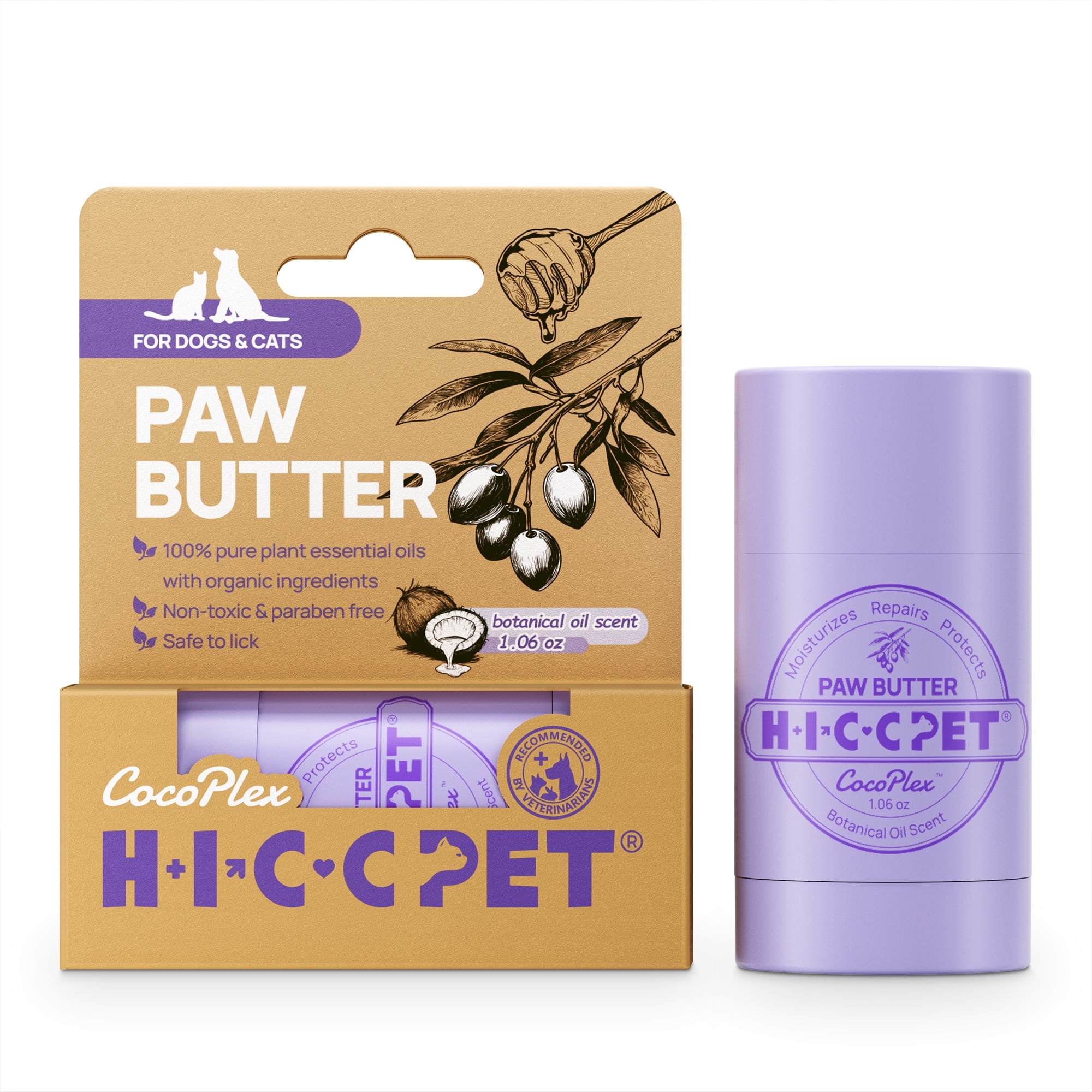 HICC Pet Paw Butter, For Dogs and Cats, 1.06oz - Walmart.com
