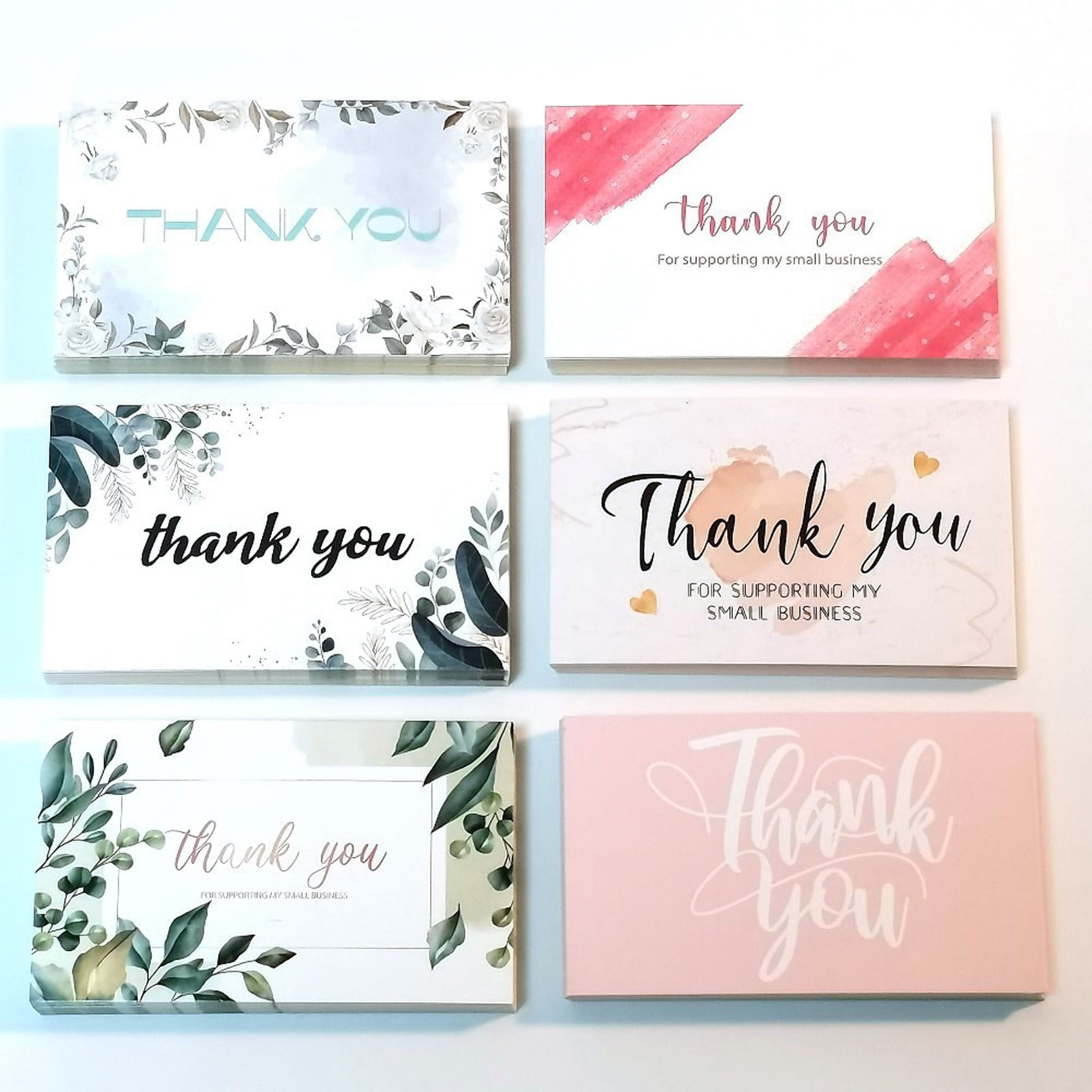 HICESS 30Pcs Thanks Greeting Cards Letter Multi Styles Smoothly Writing ...